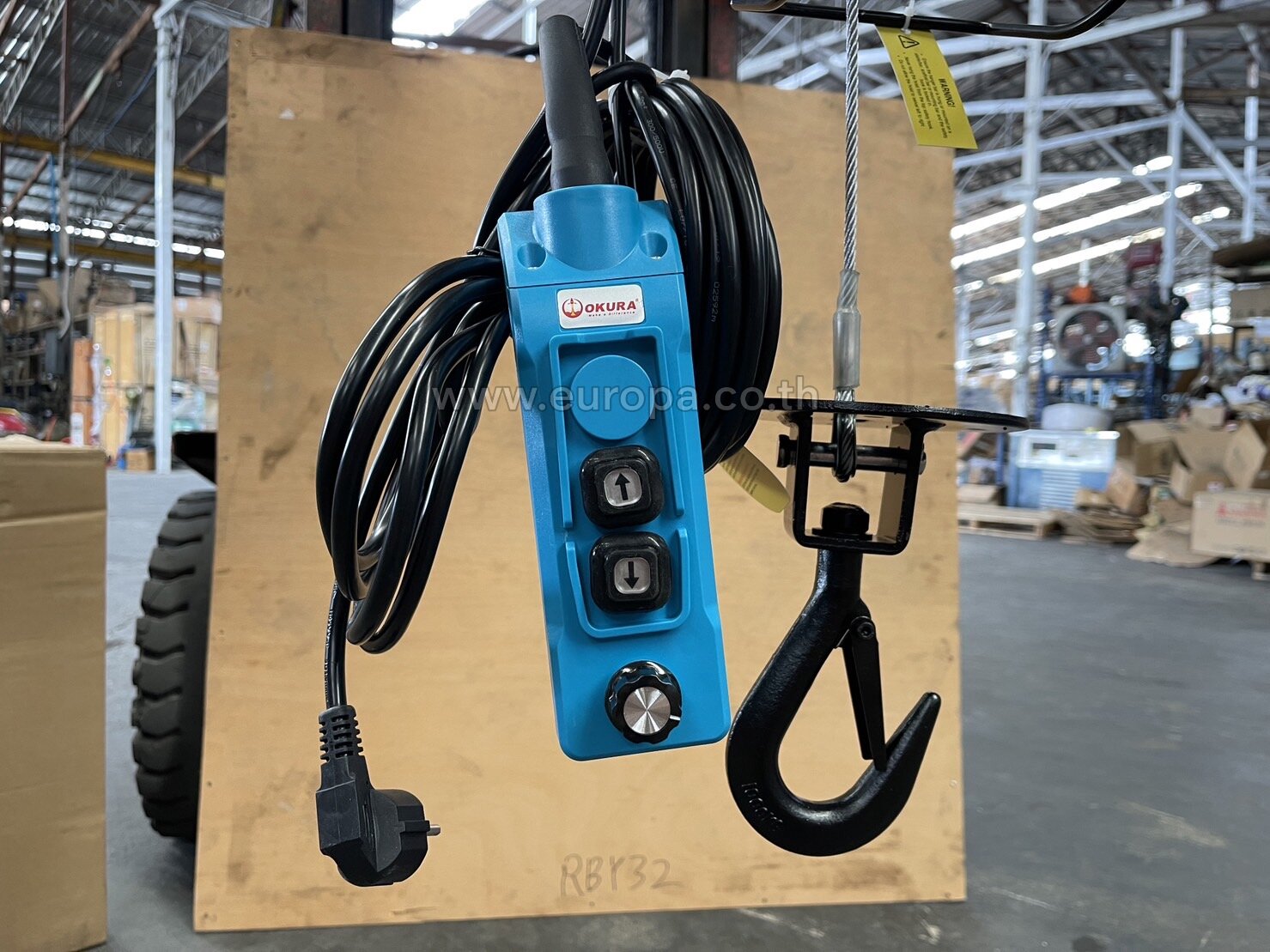 OKURA E-OK-360BSH รอกสลิงไฟฟ้า (BRUSHLESS) 360 กก. (สลิงยาว dia 5.0 มม. x 60 ม.| 2,400W.| 220V ...