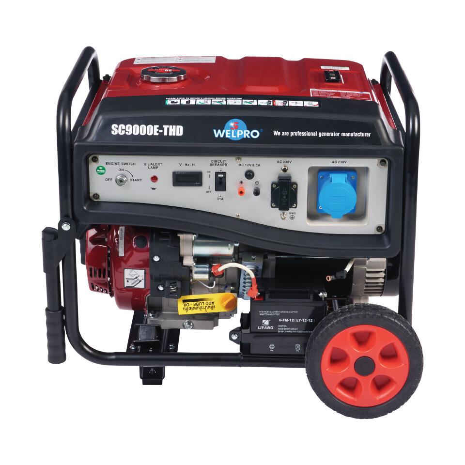 WELPRO SC9000E-THD เครื่องปั่นไฟเบนซิน 7.5 kW. (จ่ายไฟ 220V.| สตาร์ทกุญแจ) - EUROPA.co.th
