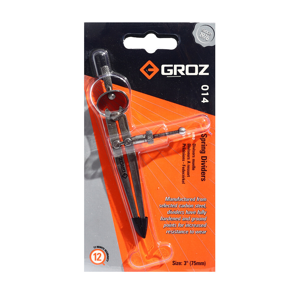 GROZ DD วงเวียนขีดเหล็กมีสปริง (Spring Dividers) - EUROPA.co.th