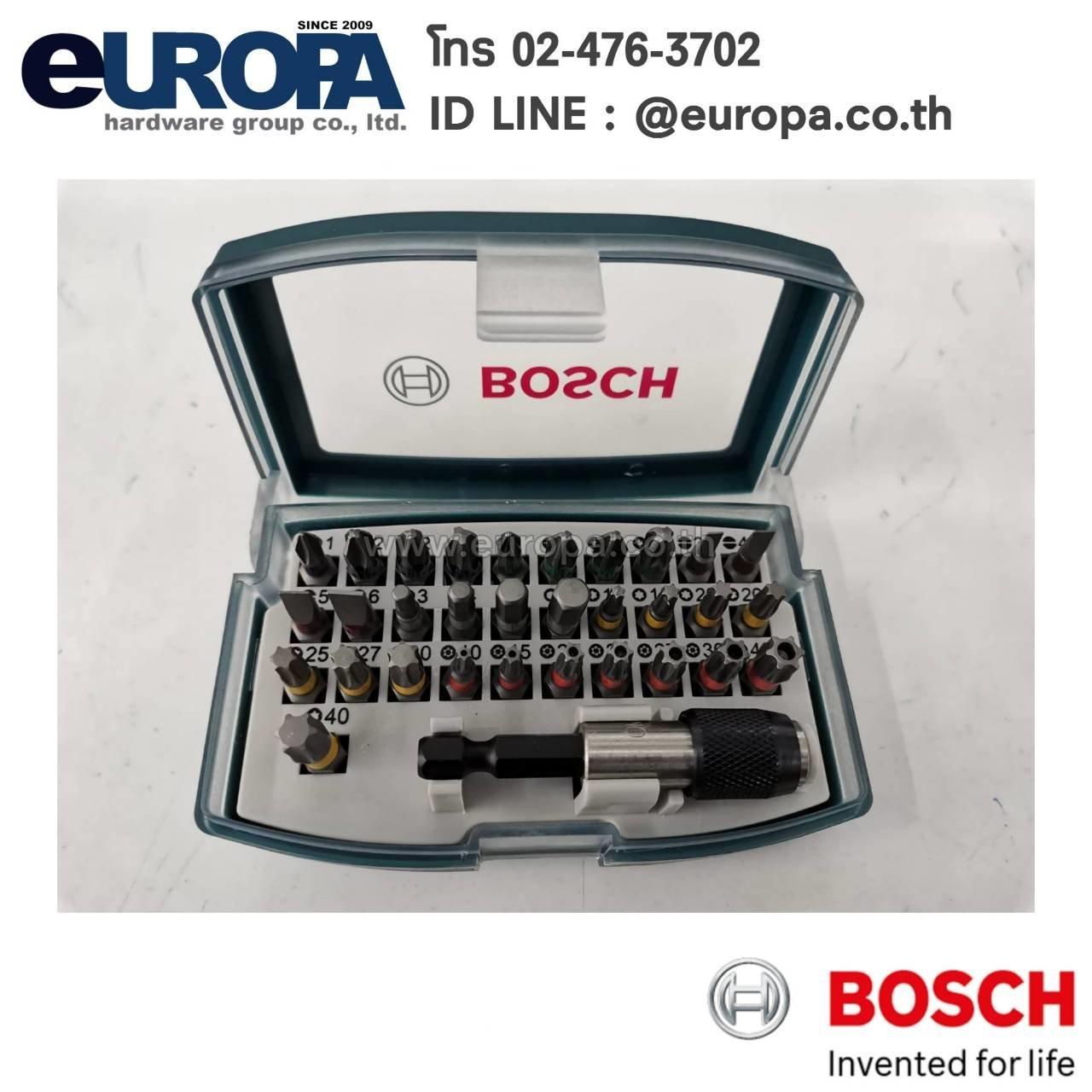 2607017359 BOSCH ชุดดอกไขควง พร้อมข้อต่ออเนกประสงค์ X-Line 32 ชิ้น ...