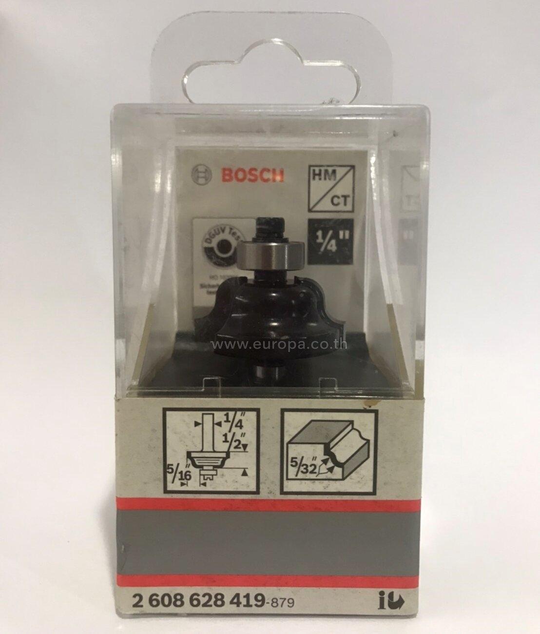 2608628419 BOSCH ดอกเร้าเตอร์ ตีบัวปลายลูกปืน แกน 1/4 นิ้ว - EUROPA.co.th