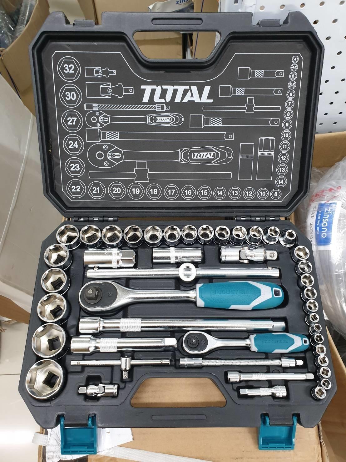 TOTAL THT-421441 บ๊อกชุด 44 ชิ้น ขนาด 1/4 นิ้ว + 1/2 นิ้ว 6P - EUROPA.co.th