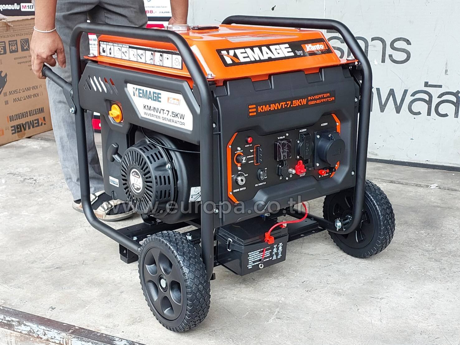 KEMAGE KM-INVT-7.5KW เครื่องปั่นไฟเบนซิน INVERTER 8,000 วัตต์ จ่ายไฟ 220V. 17.0HP (สตาร์ทไฟฟ้า ...