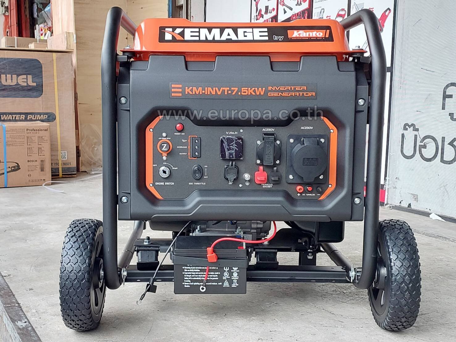 KEMAGE KM-INVT-7.5KW เครื่องปั่นไฟเบนซิน INVERTER 8,000 วัตต์ จ่ายไฟ 220V. 17.0HP (สตาร์ทไฟฟ้า ...