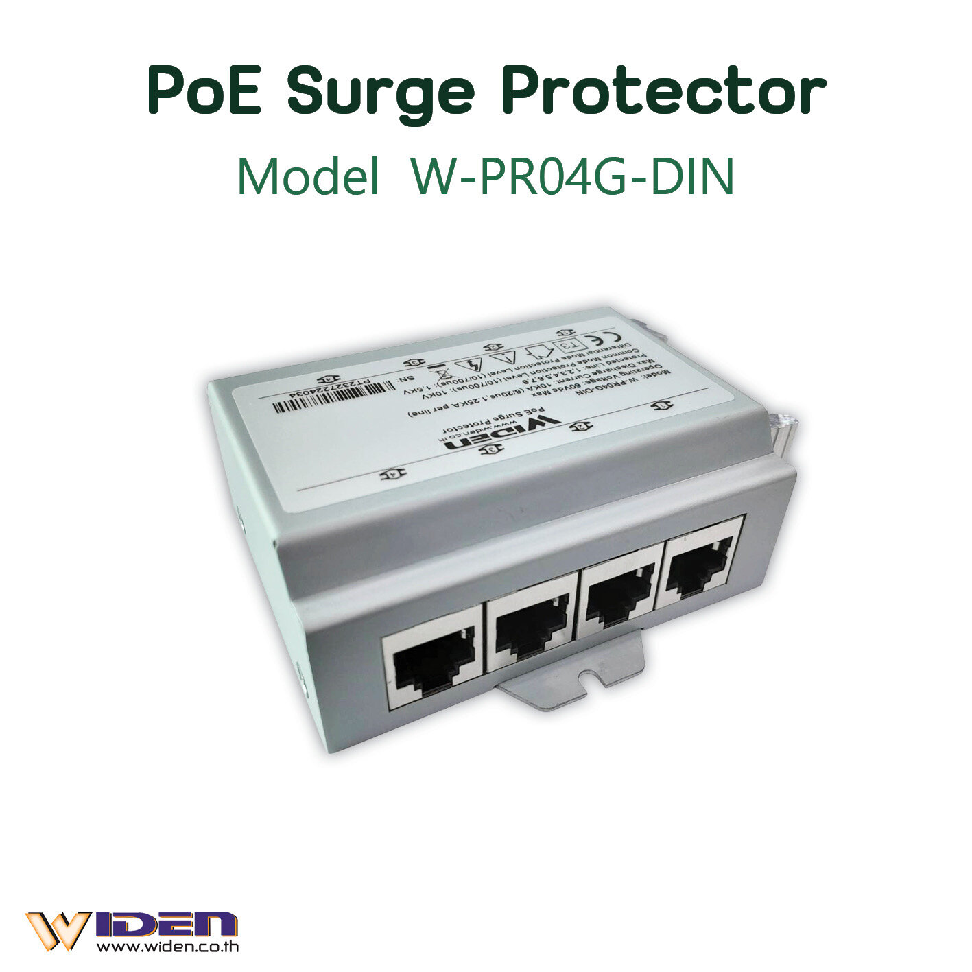Din-Rail POE Surge Protector 4 port - Widen trading