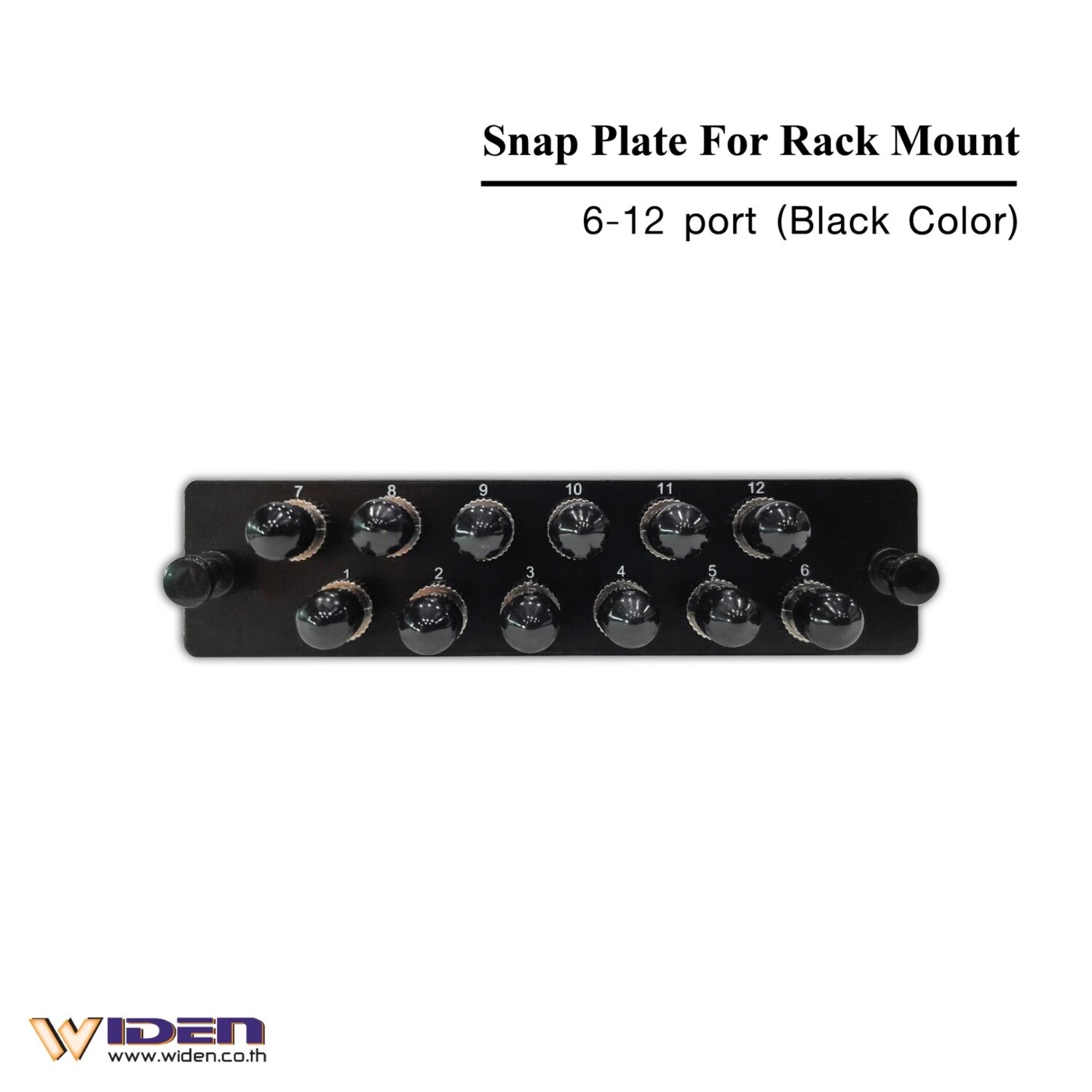 Snap Plate For Fiber Optic Rack Mount 6-36 port (Black Colour) - Widen ...