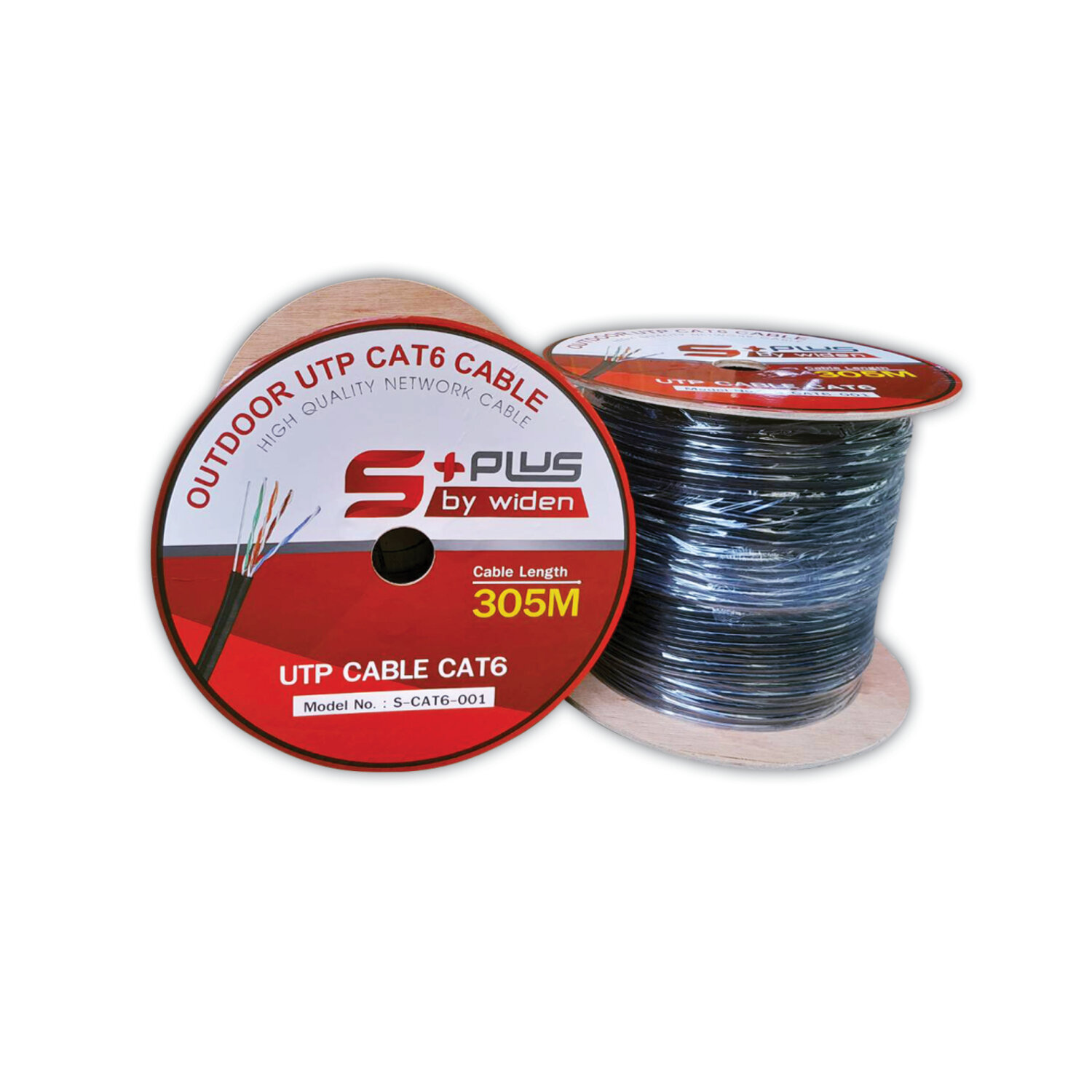 "S plus" Outdoor CAT6 UTP Cable with Passenger Wire (305M/Roll) - Widen ...