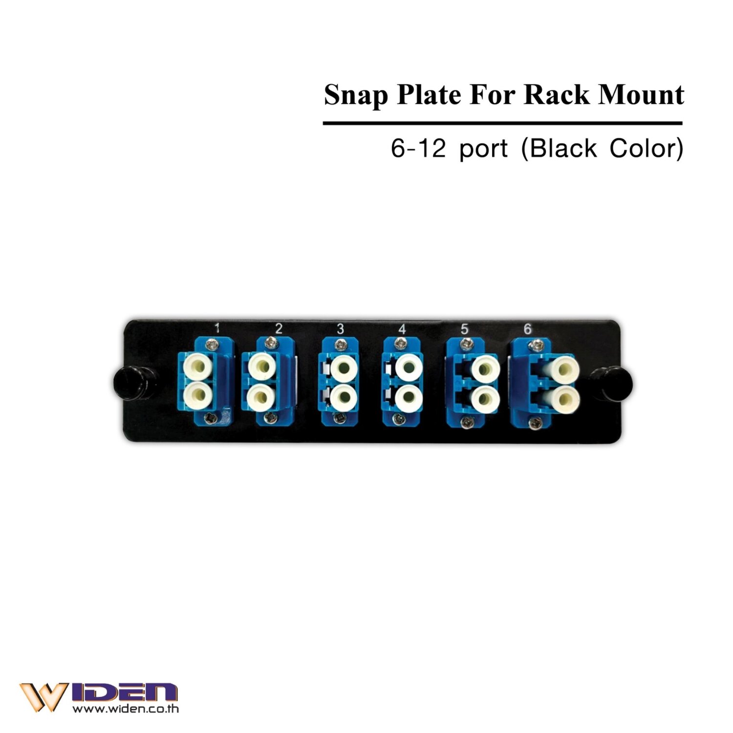 Snap Plate For Fiber Optic Rack Mount 6-36 port (Black Colour) - Widen ...