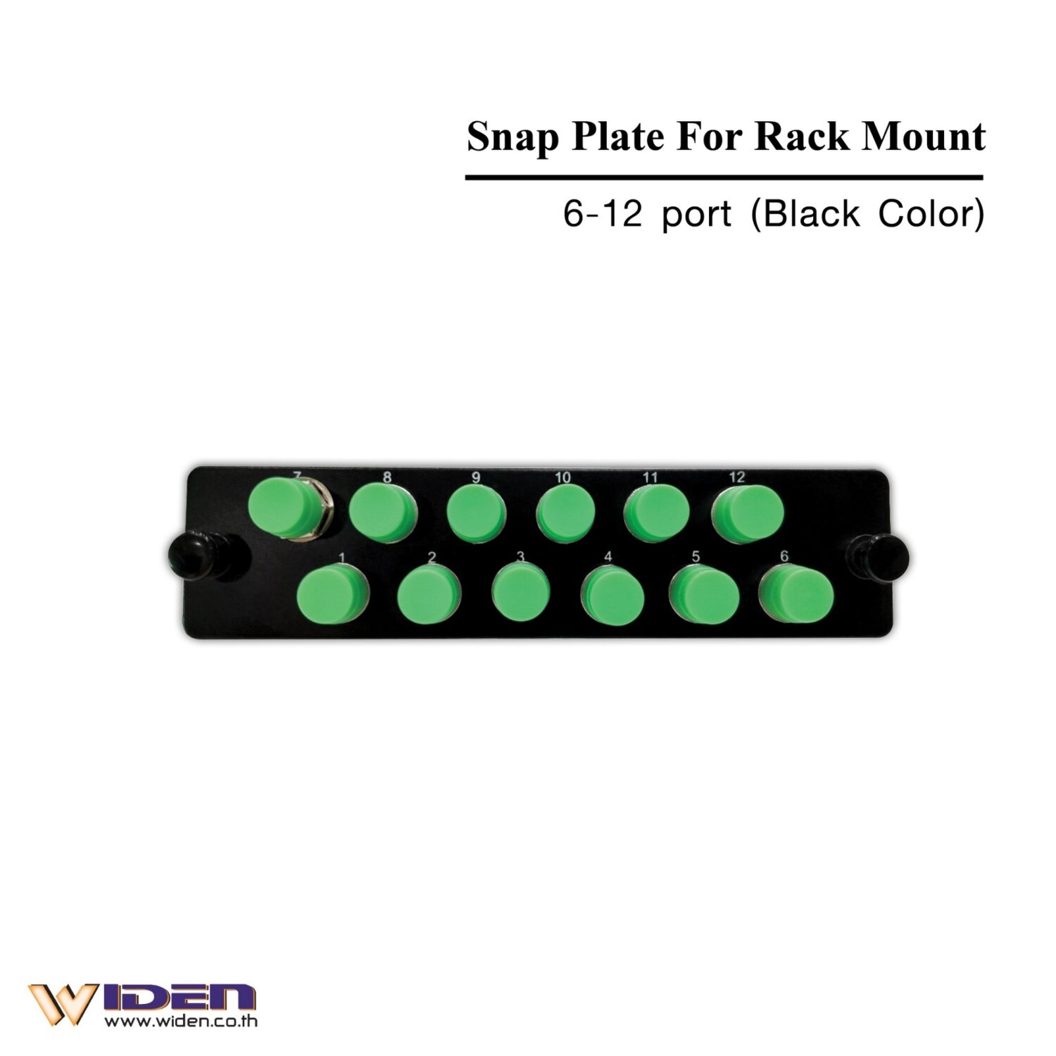 Snap Plate For Fiber Optic Rack Mount 6-36 port (Black Colour) - Widen ...