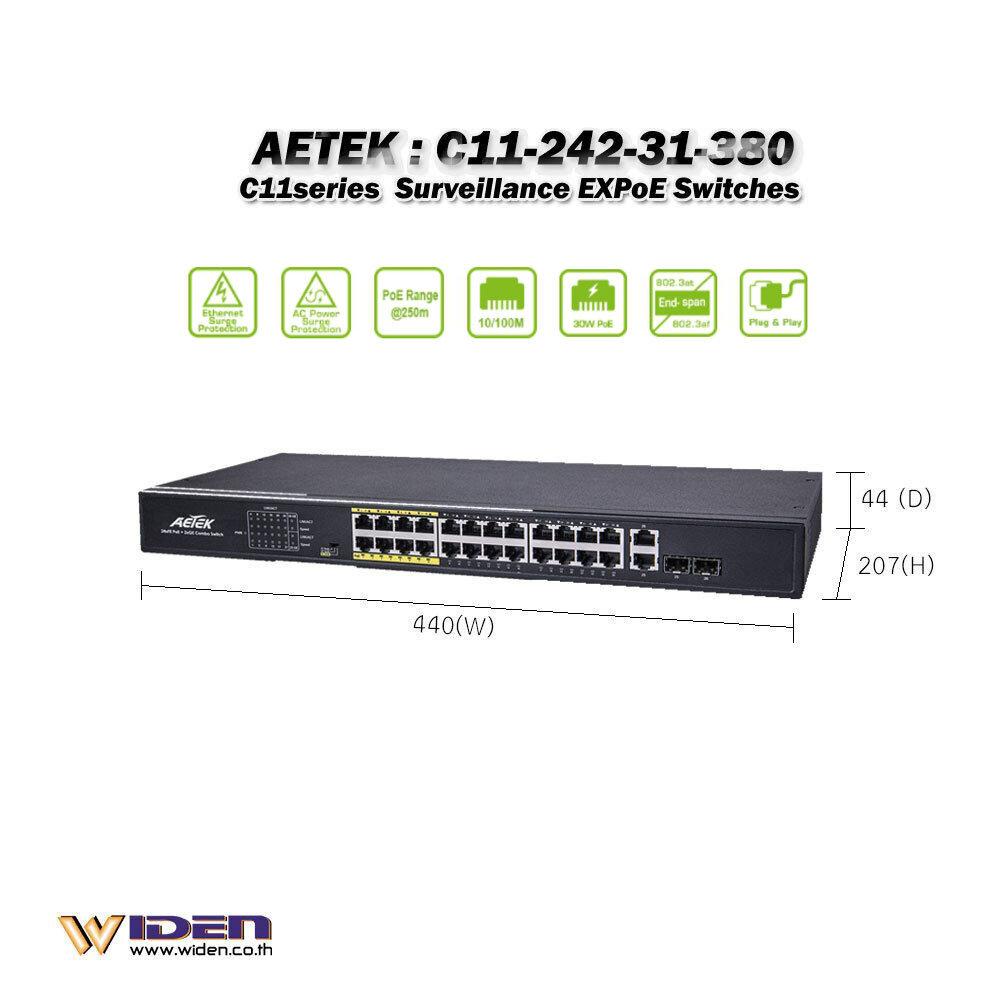 AETEK : C11-242-31-380 C11Series Surveillance EXPoE Switches - Widen ...