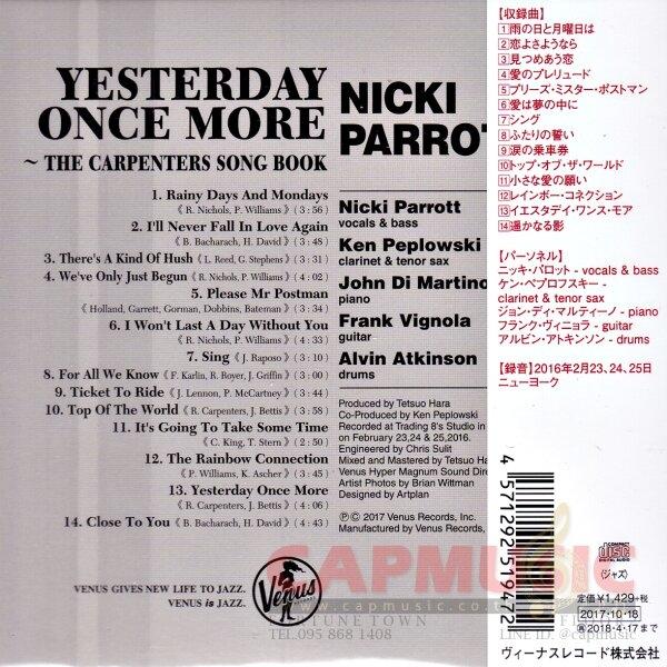 CD Nicki Parrott | Yesterday Once More The Carpenters Song Book - CAPMUSIC