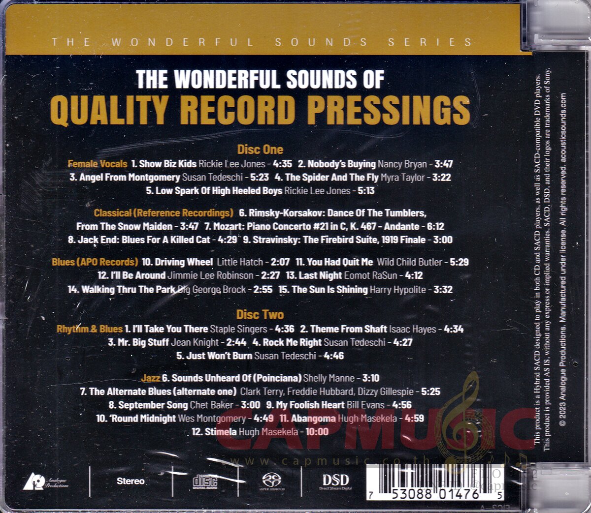 SACD Various Artists | The Wonderful Sounds of Quality Record Pressings (2SACD) - CAPMUSIC