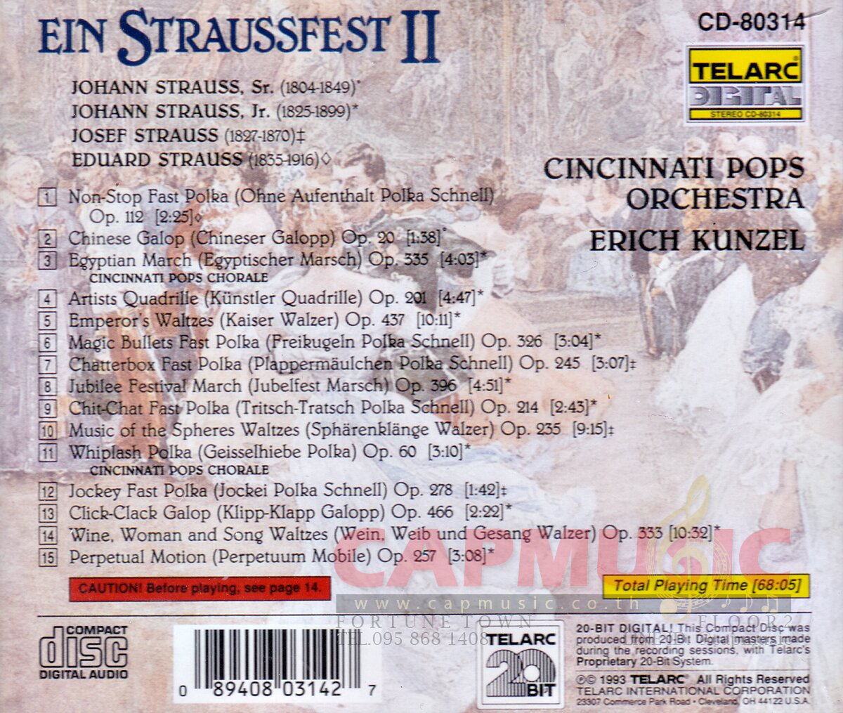 CD Erich Kunzel & Cincinnati Pops Orchestra | Ein Straussfest II - CAPMUSIC
