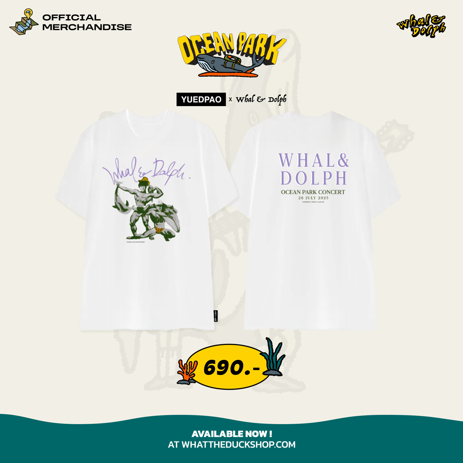 WHAL & DOLPH | OCEAN PARK CONCERT T-SHIRT - What The Duck