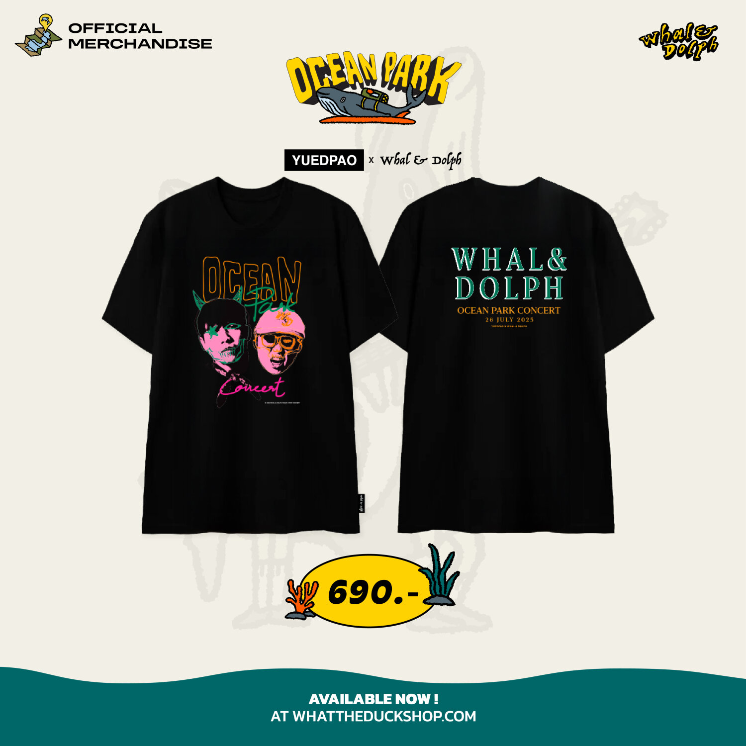 WHAL & DOLPH | OCEAN PARK CONCERT T-SHIRT - What The Duck