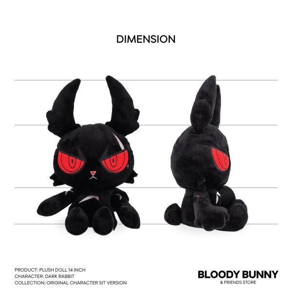 DARK RABBIT PLUSH DOLL 14" - BLOODY BUNNY STORE