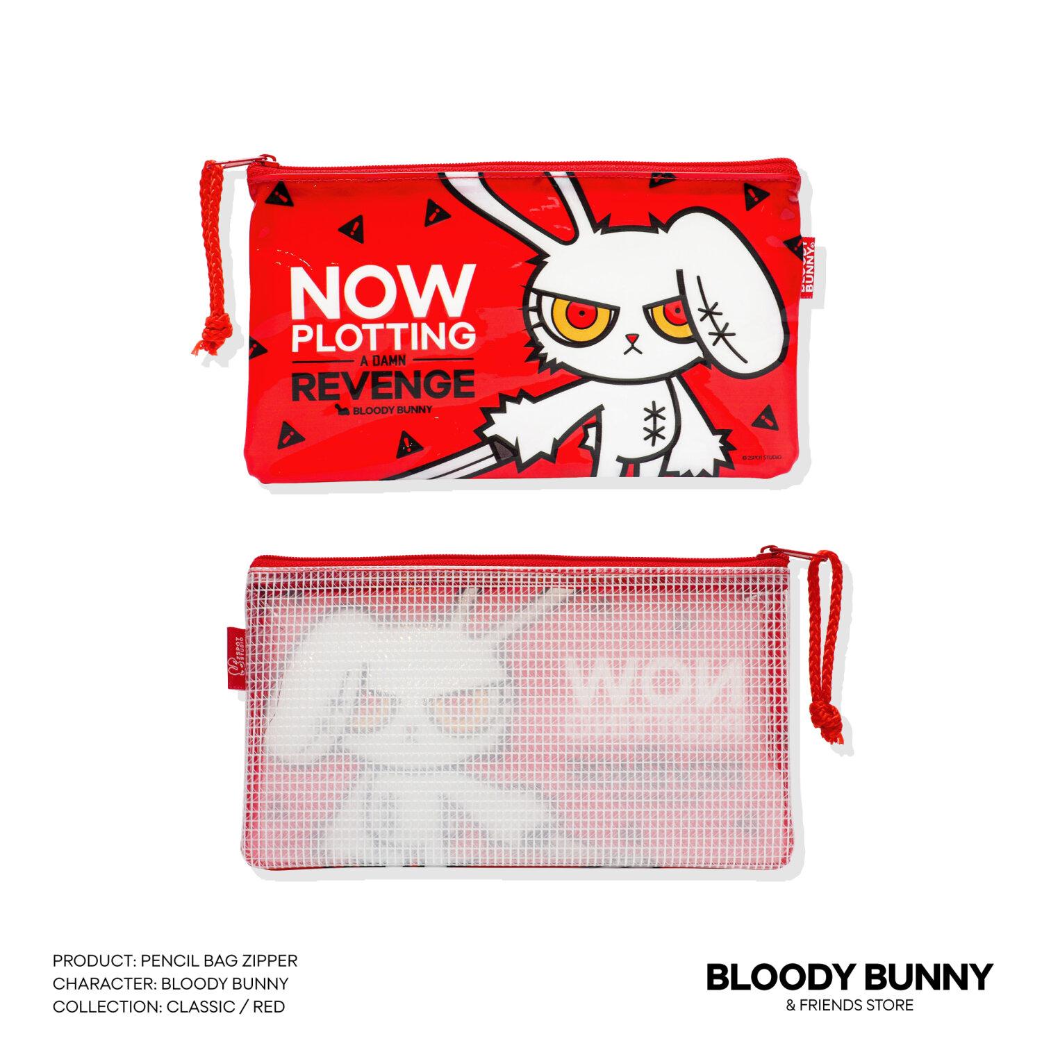 BLOODY BUNNY PENCIL PVC BAG (CLASSIC/RED) - BLOODY BUNNY STORE