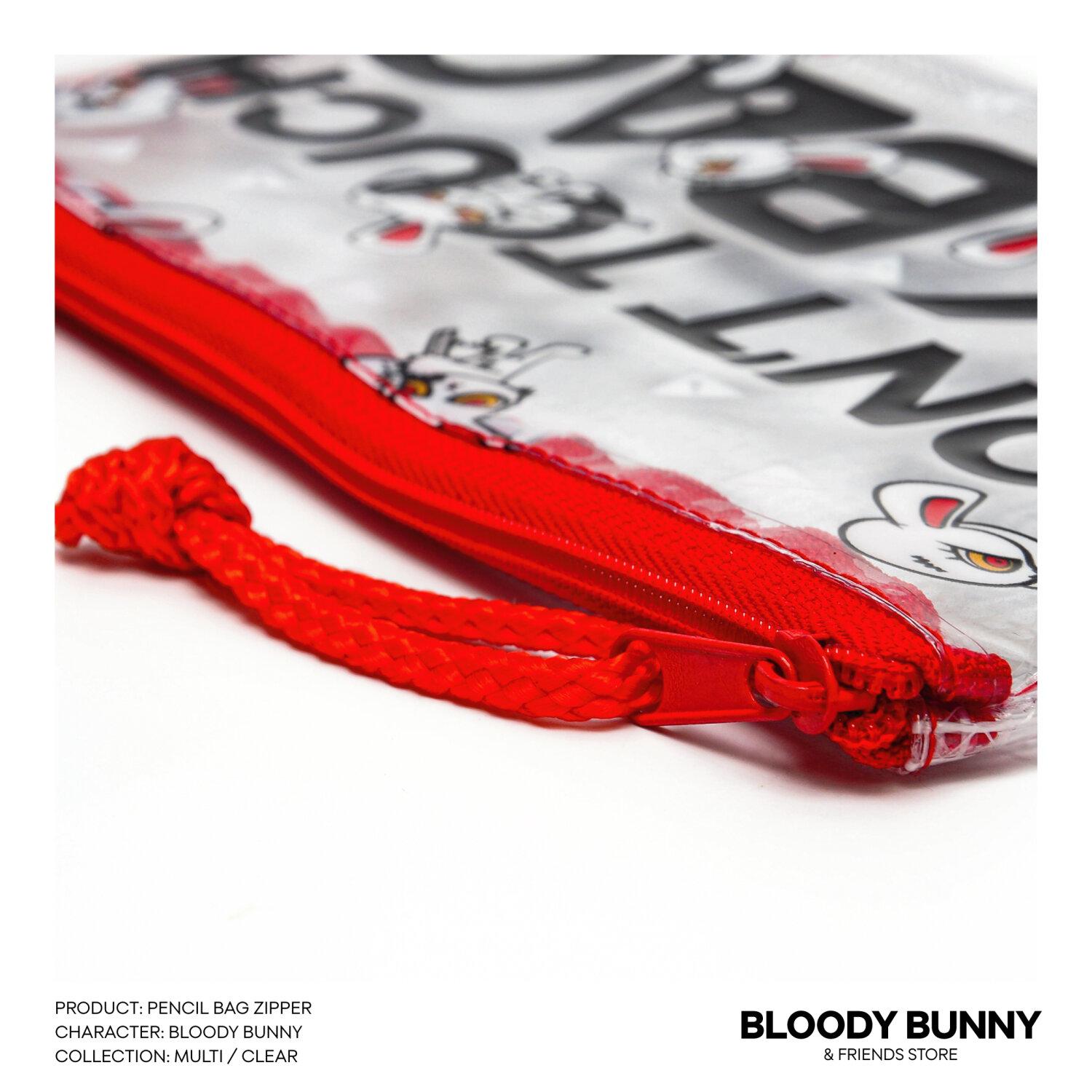 BLOODY BUNNY PENCIL PVC BAG (MULTI/WHITE) - BLOODY BUNNY STORE