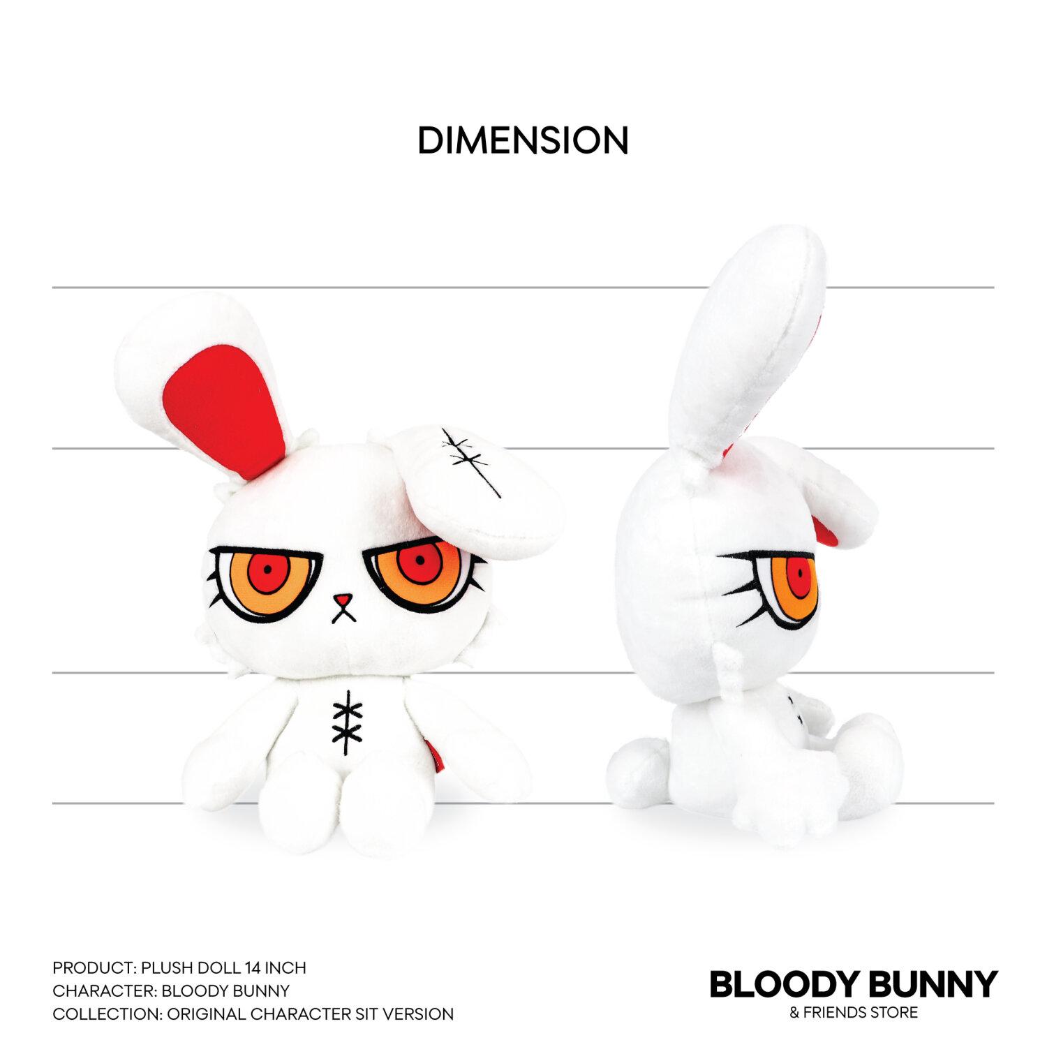 BLOODY BUNNY PLUSH DOLL 14" - BLOODY BUNNY STORE