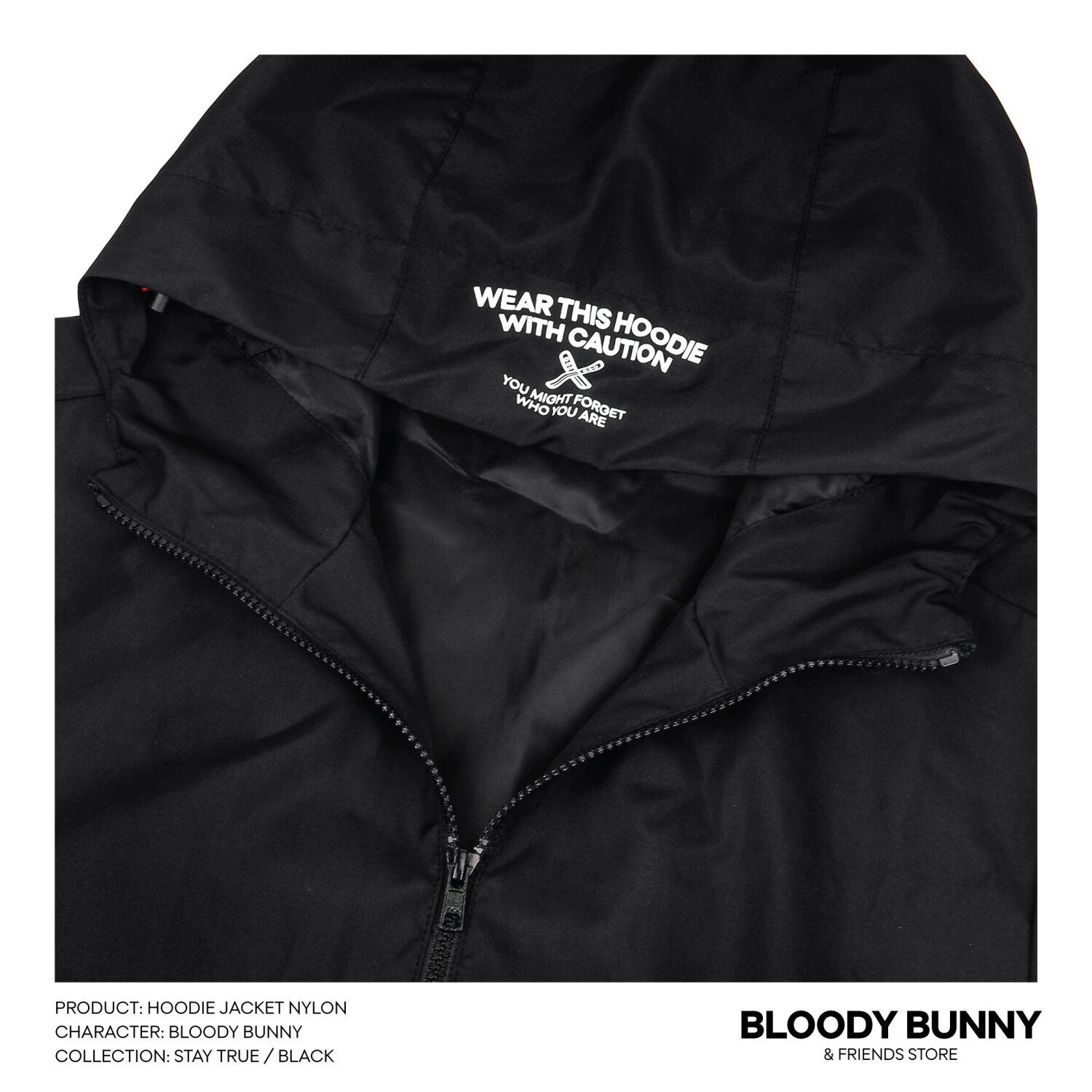 BLOODY BUNNY JACKET NYLON (STAY TRUE / BLACK) - BLOODY BUNNY STORE