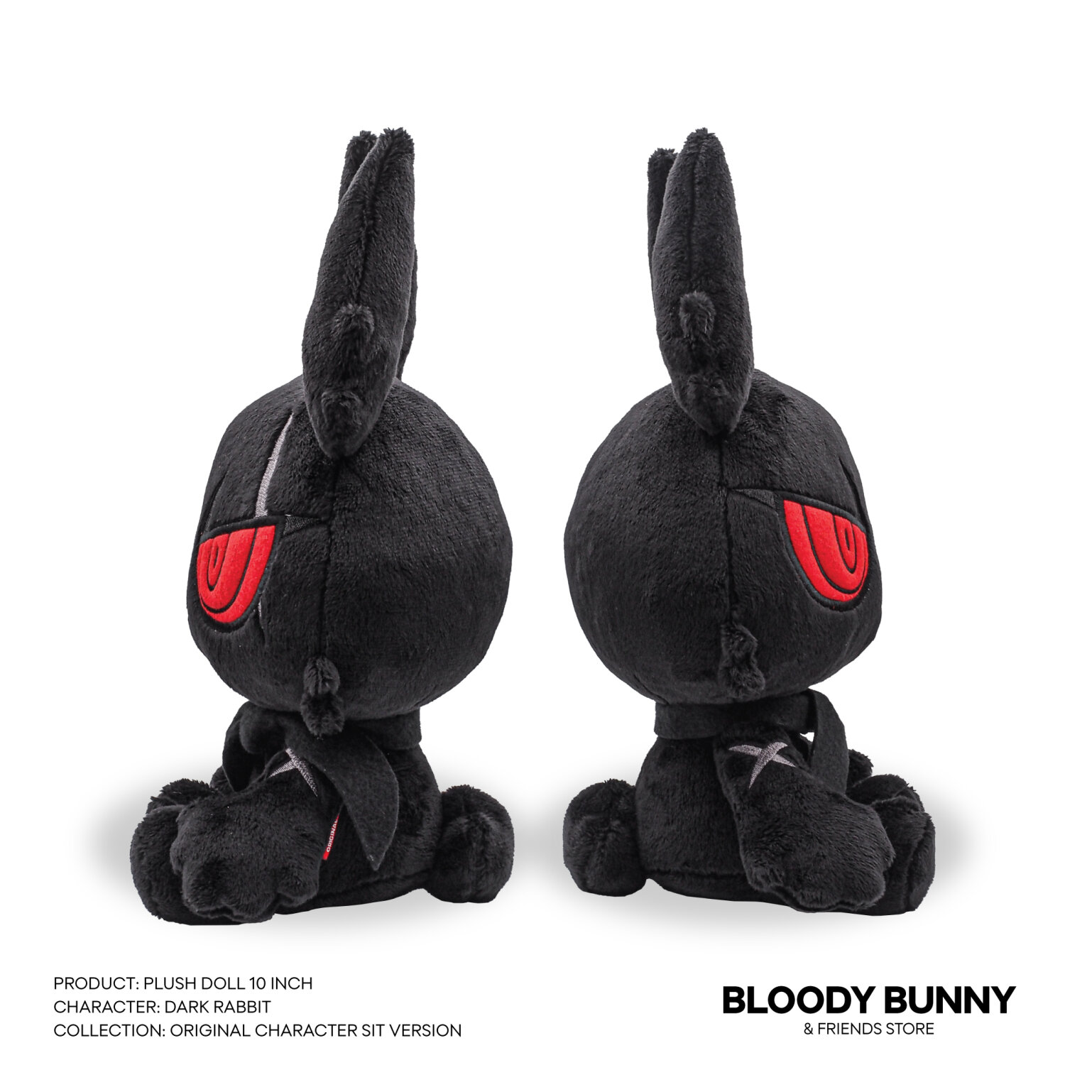 DARK RABBIT PLUSH DOLL 10 INCH - BLOODY BUNNY STORE