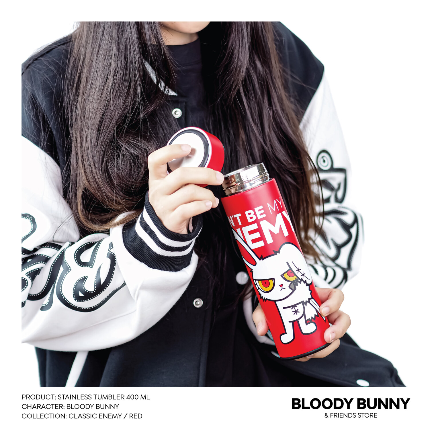 BLOODY BUNNY (ENEMY / RED) TUMBLER - BLOODY BUNNY STORE
