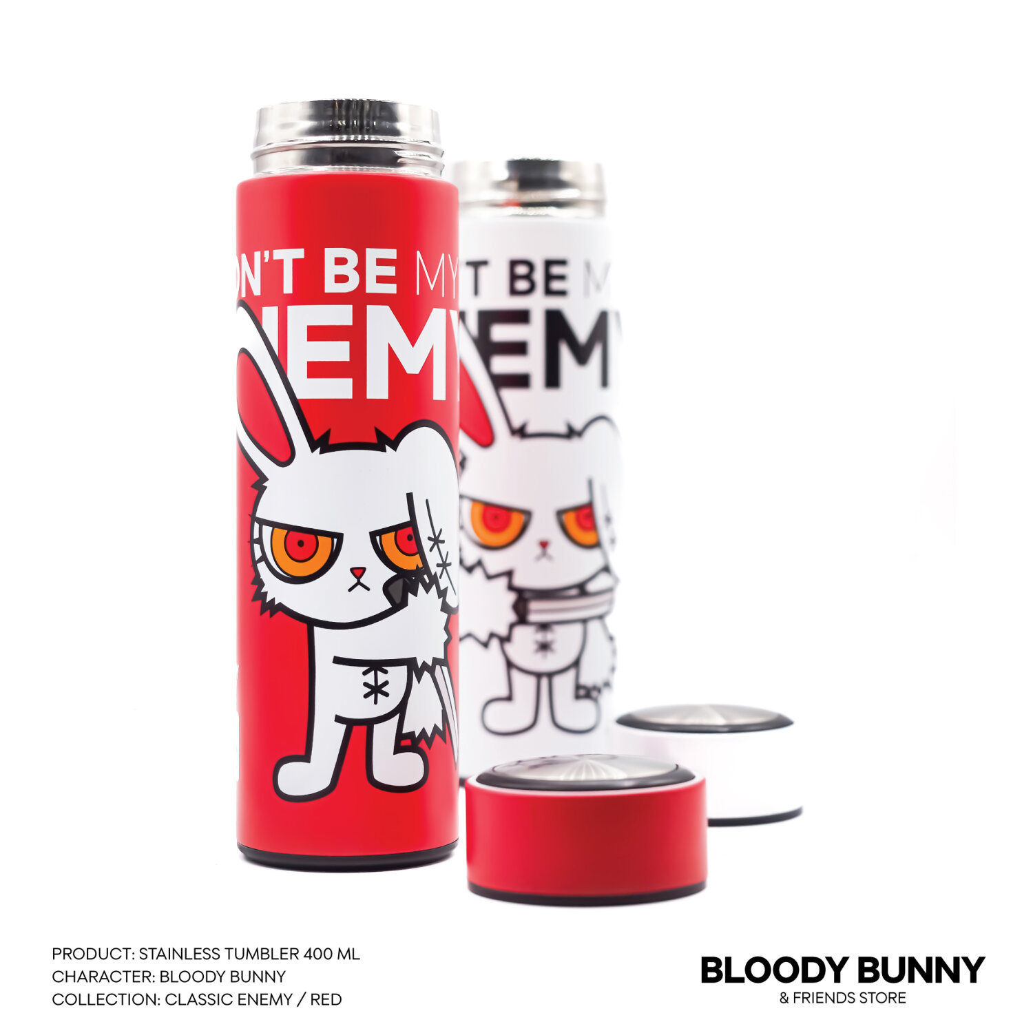 BLOODY BUNNY (ENEMY / RED) TUMBLER - BLOODY BUNNY STORE