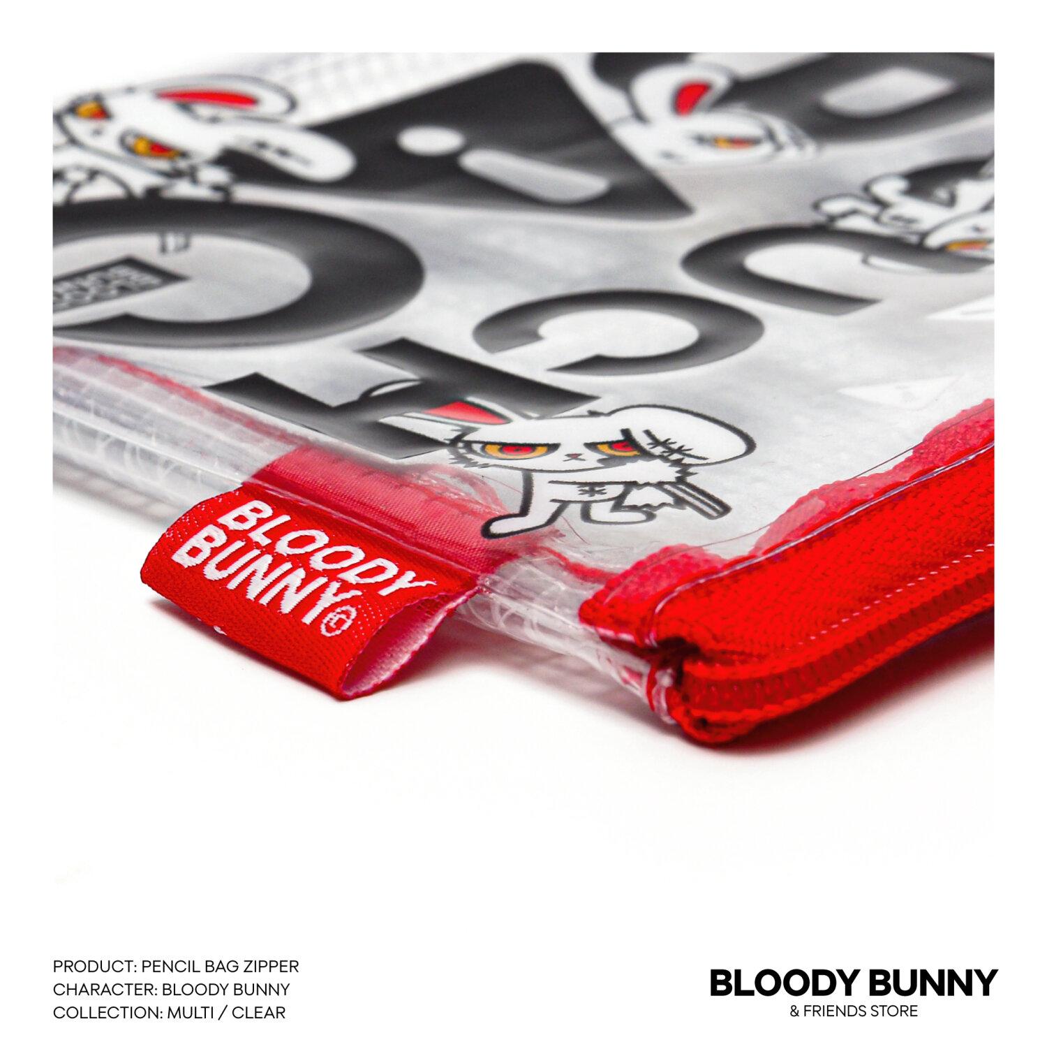 BLOODY BUNNY PENCIL PVC BAG (MULTI/WHITE) - BLOODY BUNNY STORE
