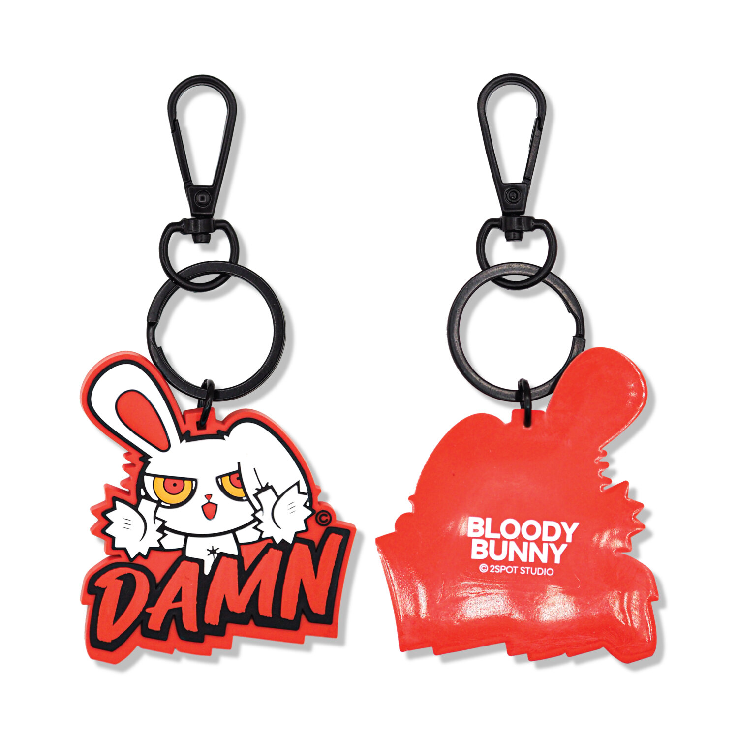 BLOODY BUNNY RUBBER KEYCHAIN (BB-DAMN-RED) - BLOODY BUNNY STORE
