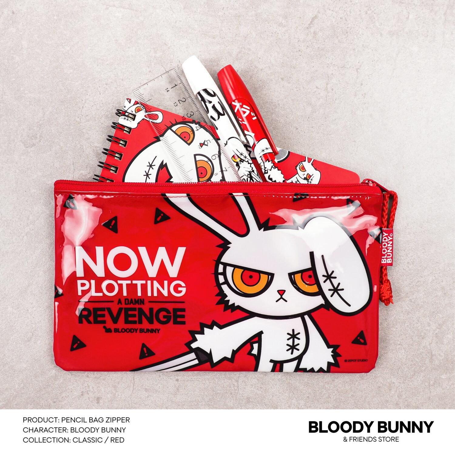 BLOODY BUNNY PENCIL PVC BAG (CLASSIC/RED) - BLOODY BUNNY STORE