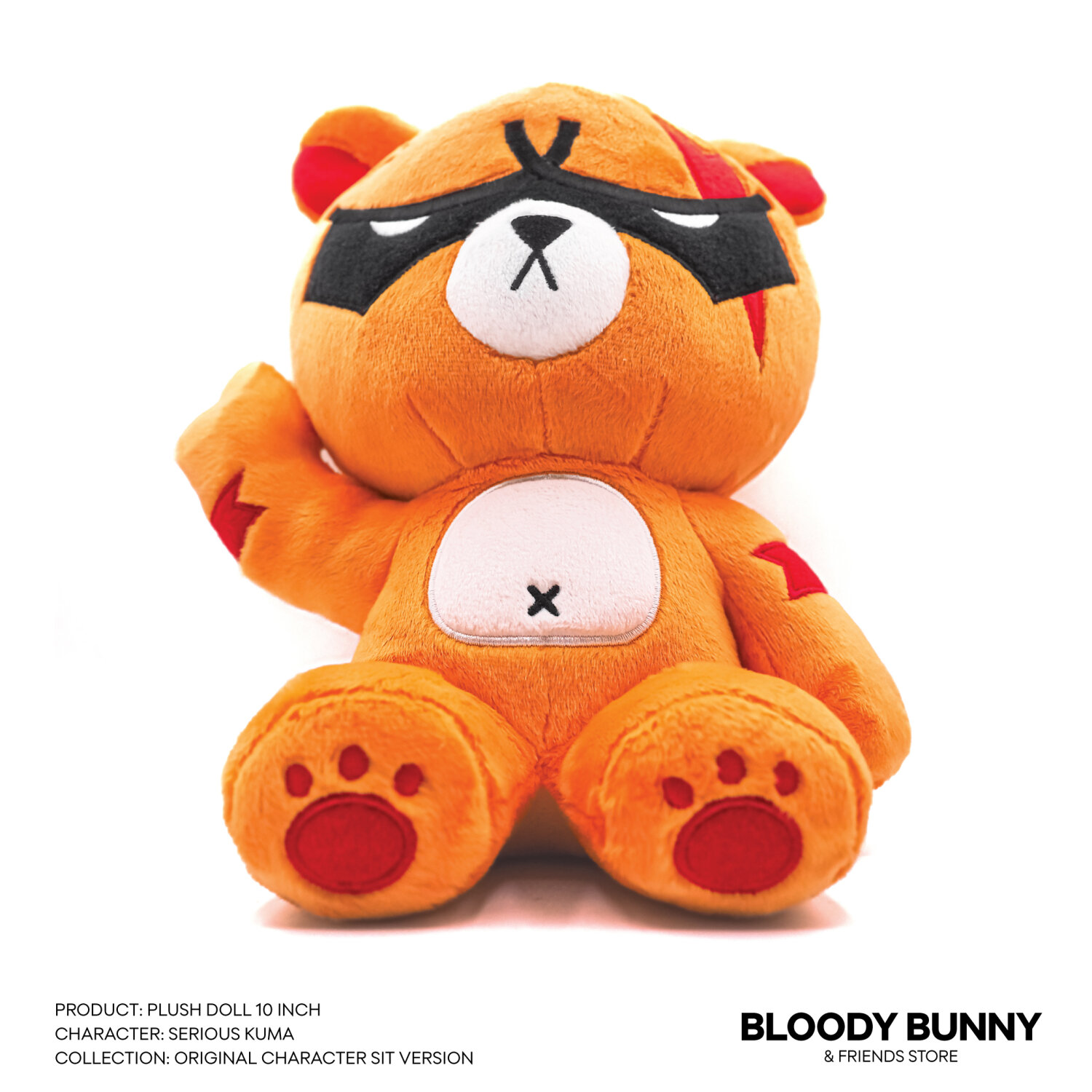 SERIOUS KUMA PLUSH DOLL 10 INCH - BLOODY BUNNY STORE