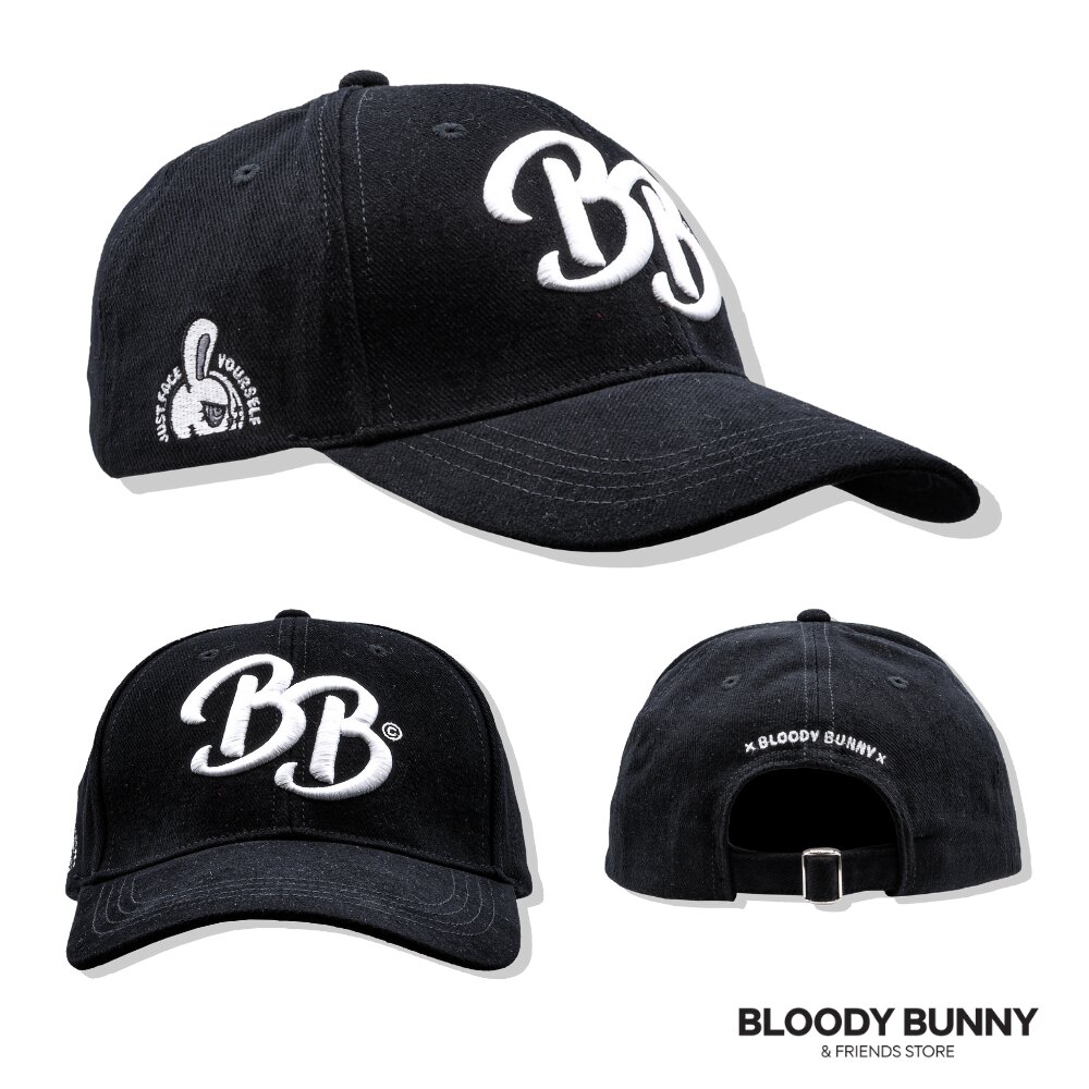 BLOODY BUNNY (CLASSIC BB / BLACK) CAP - BLOODY BUNNY STORE