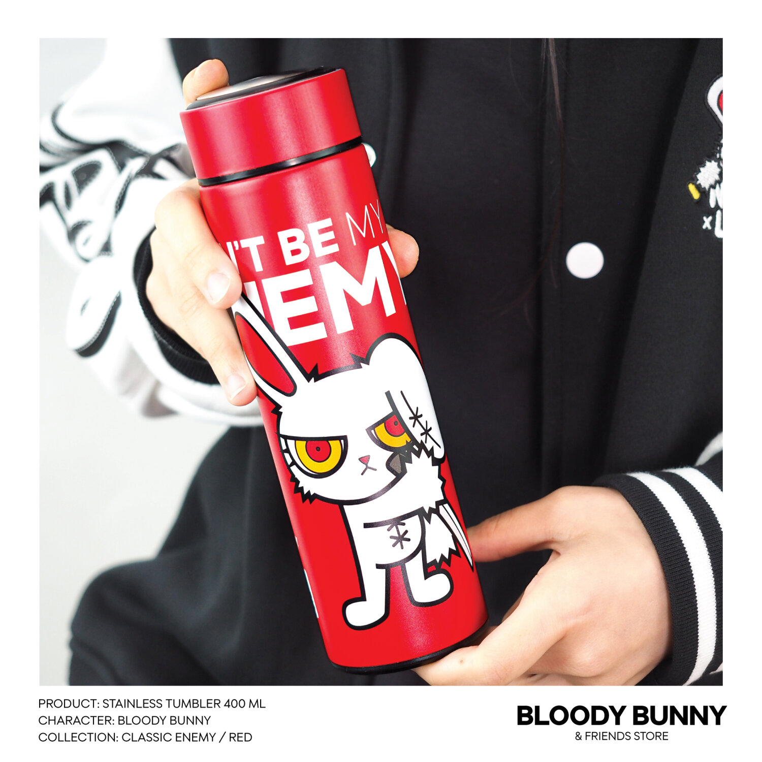 BLOODY BUNNY (ENEMY / RED) TUMBLER - BLOODY BUNNY STORE