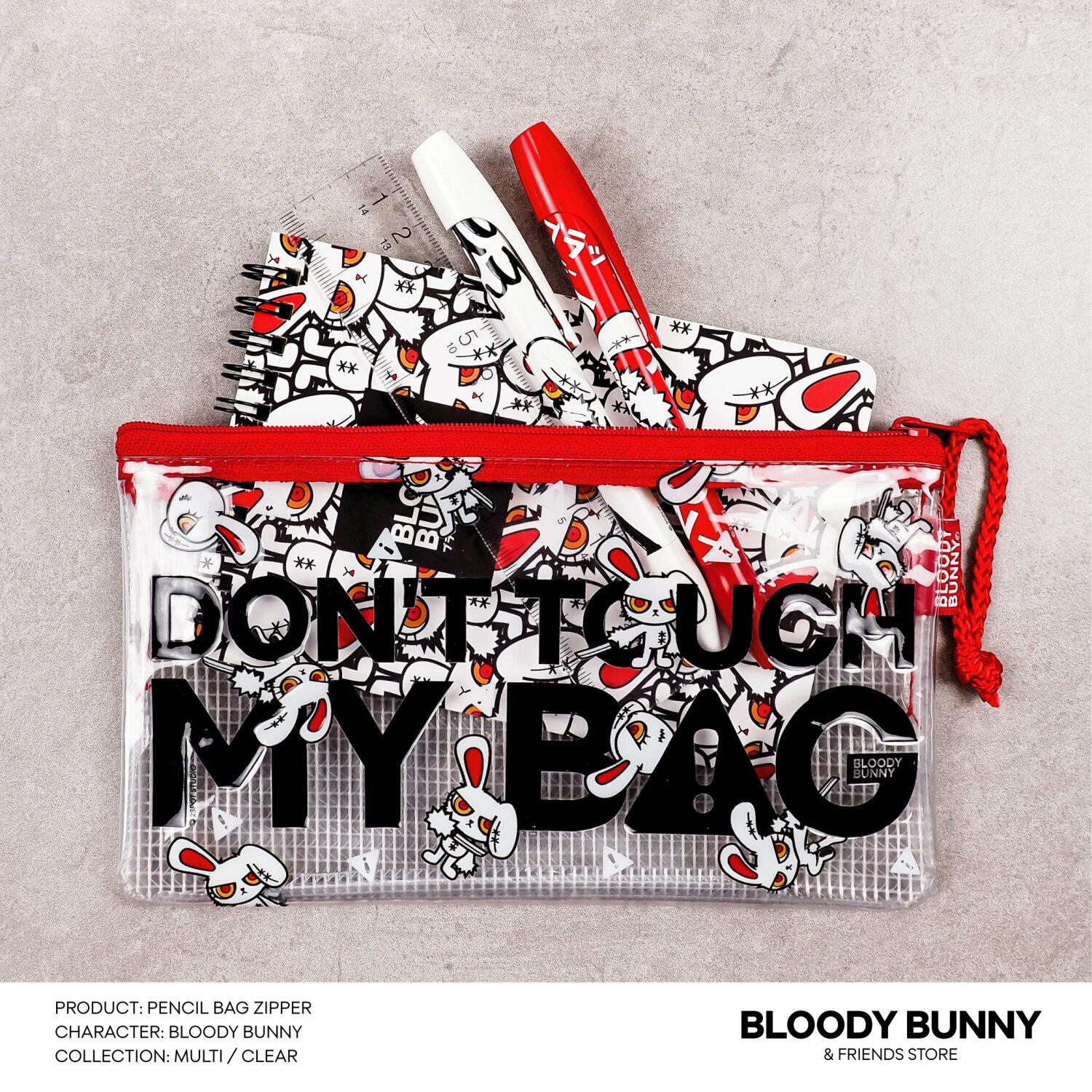 BLOODY BUNNY PENCIL PVC BAG (MULTI/WHITE) - BLOODY BUNNY STORE