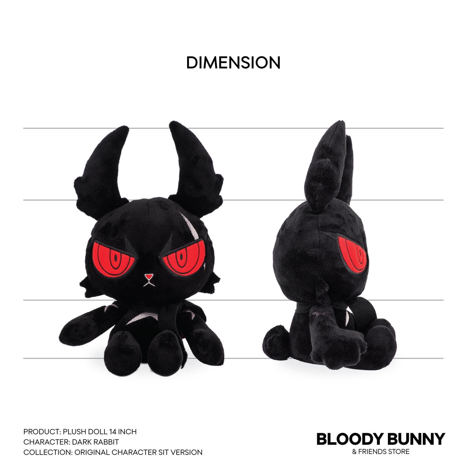 DARK RABBIT PLUSH DOLL 14" - BLOODY BUNNY STORE