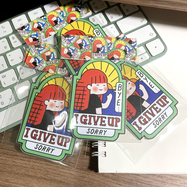 I Give Up Sorry Sticker - SLO & Co.