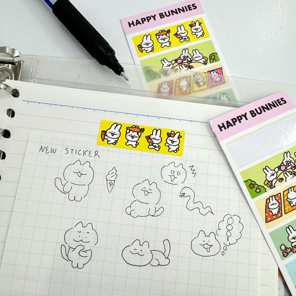 Happy Bunny Sticker - SLO & Co.