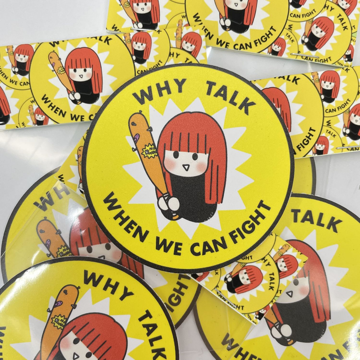 Why Talk When We Can Fight Sticker - SLO & Co.