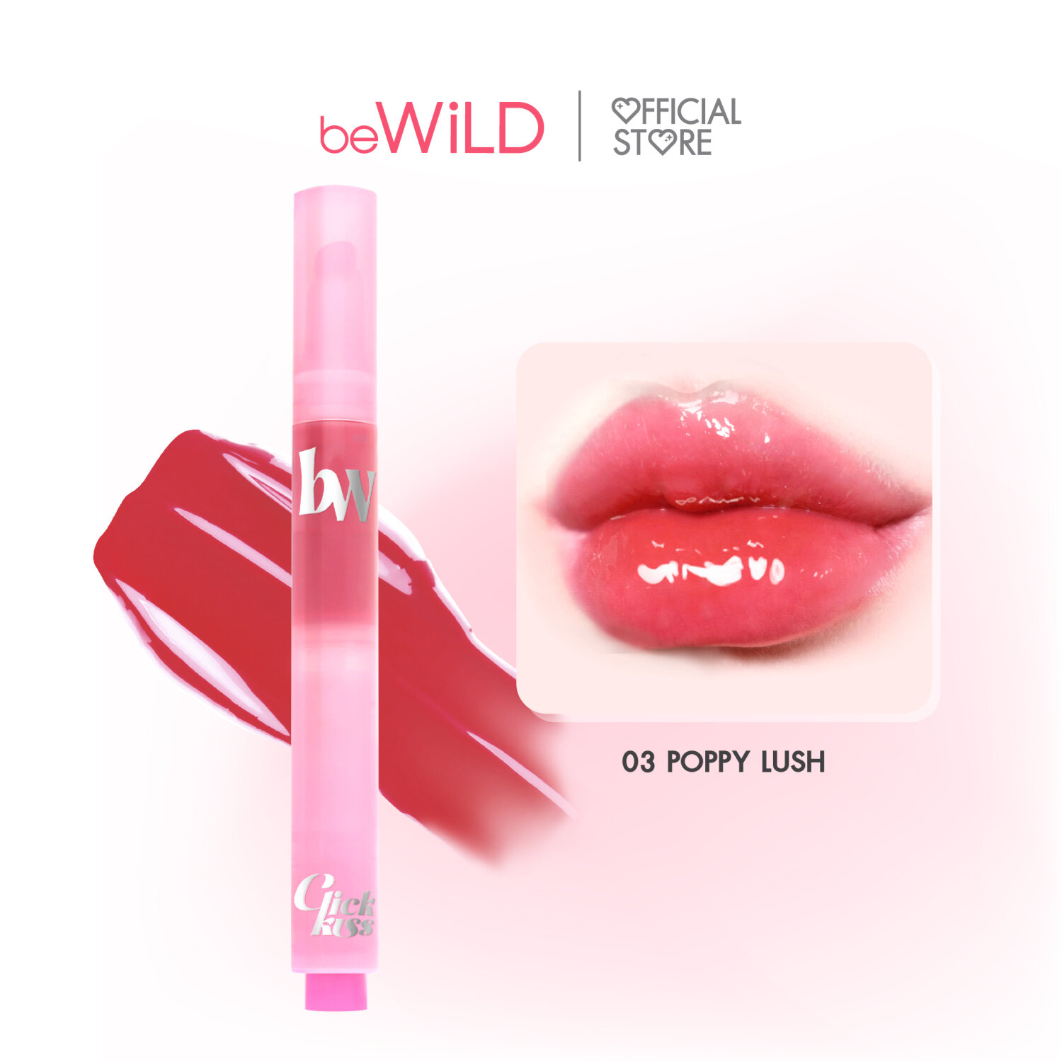 beWiLD Click Kiss Melting Lip ลิปฉ่ำวาว สีชัด กลบสีปากมิด - beWiLD ...