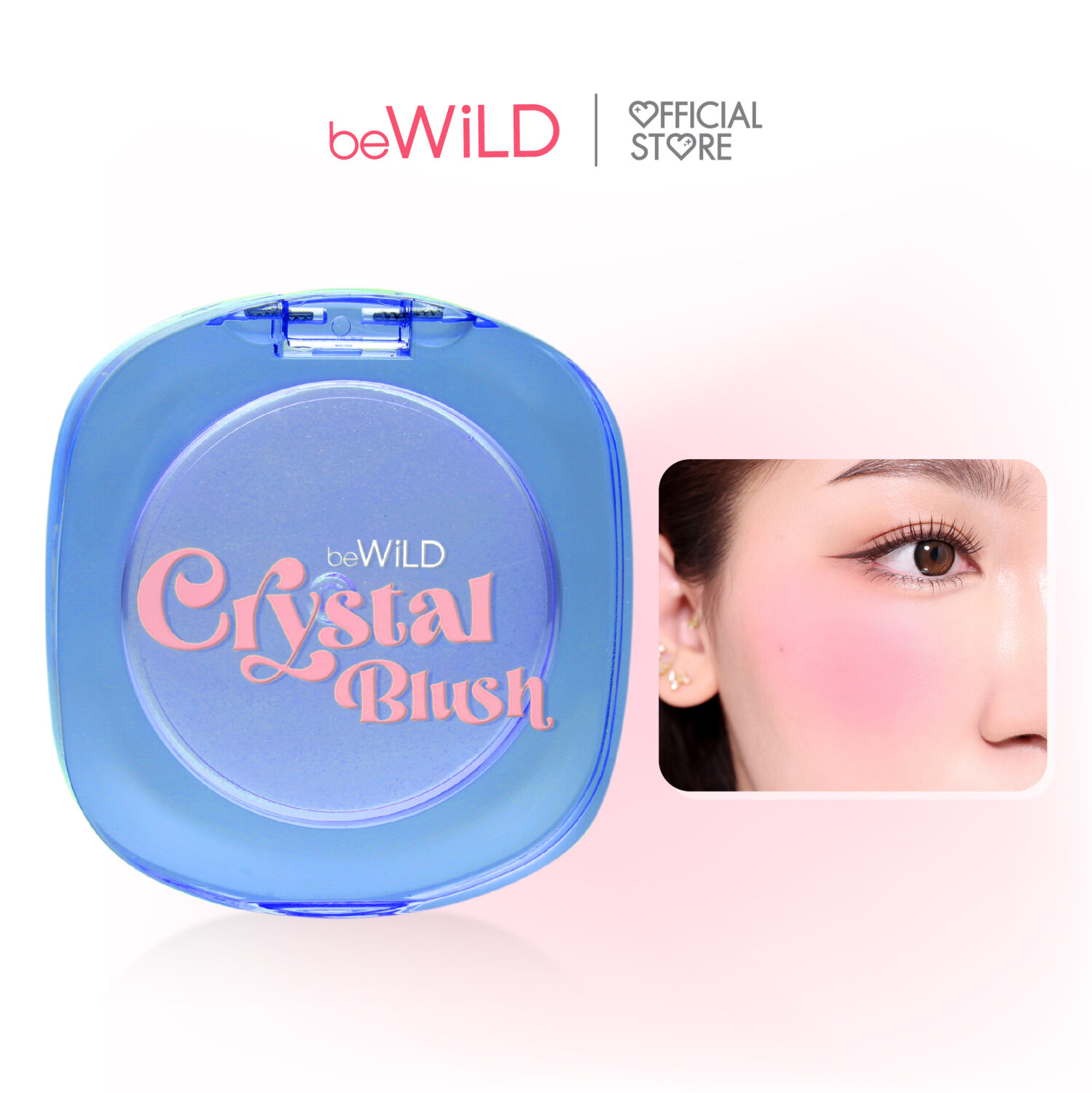beWiLD Crystal Blush บลัชออนเนื้อเจลลี่คริสตัลใส เปลี่ยนสีตามค่า pH ของ ...