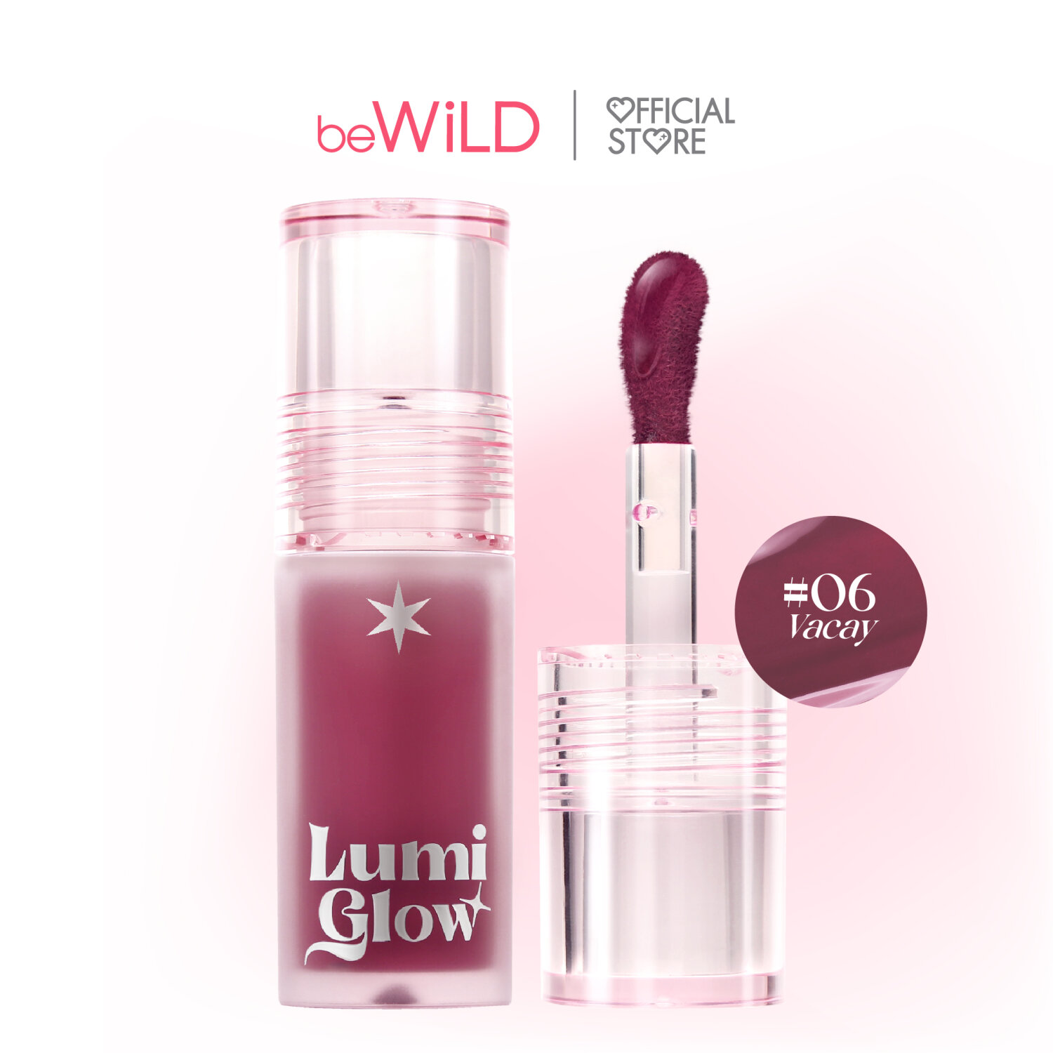 beWiLD Lumi Glow Lip ลิปทิ้นท์ออย สีชัด ติดทน ลิปฉ่ำวาว - beWiLD Cosmetics