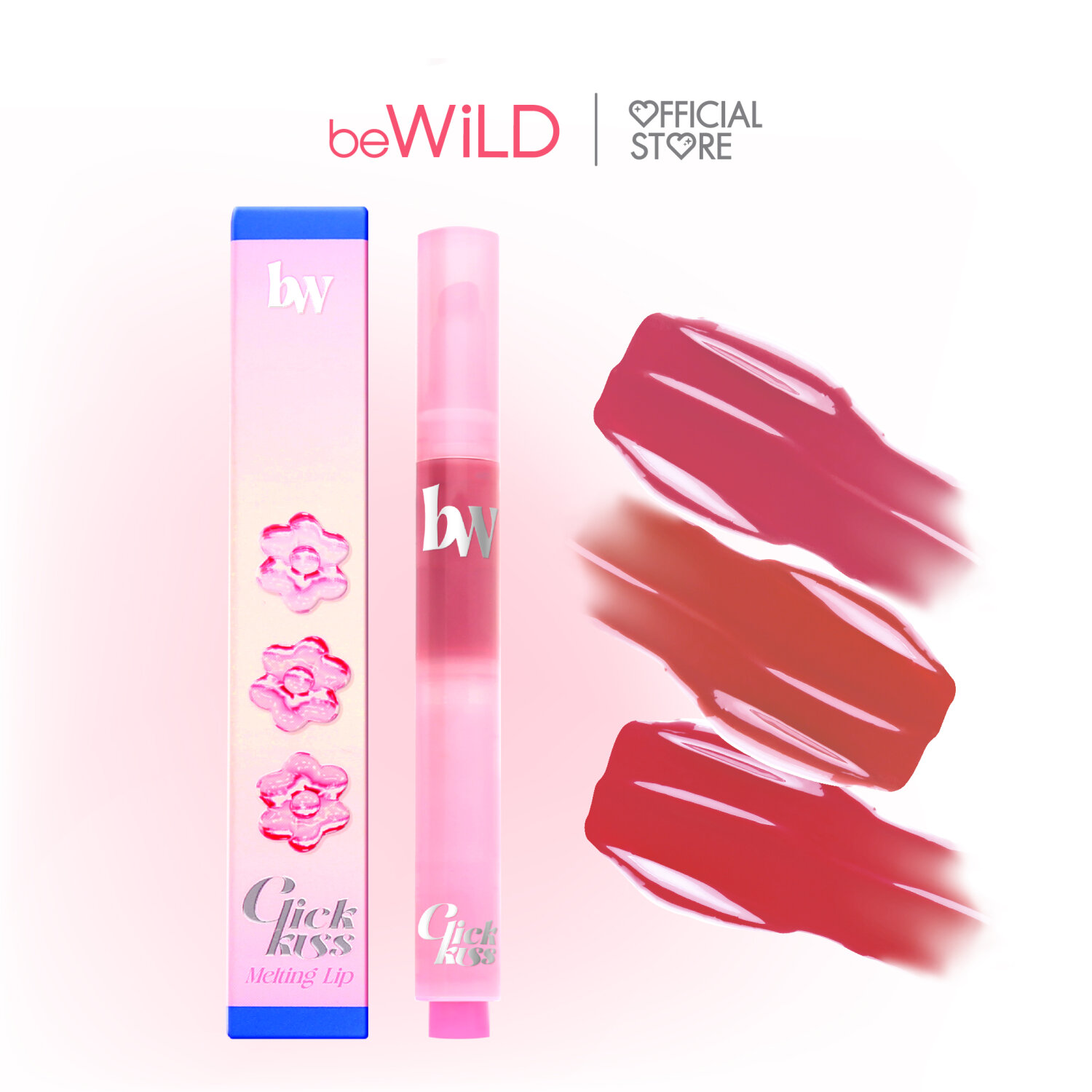 beWiLD Click Kiss Melting Lip ลิปฉ่ำวาว สีชัด กลบสีปากมิด - beWiLD ...