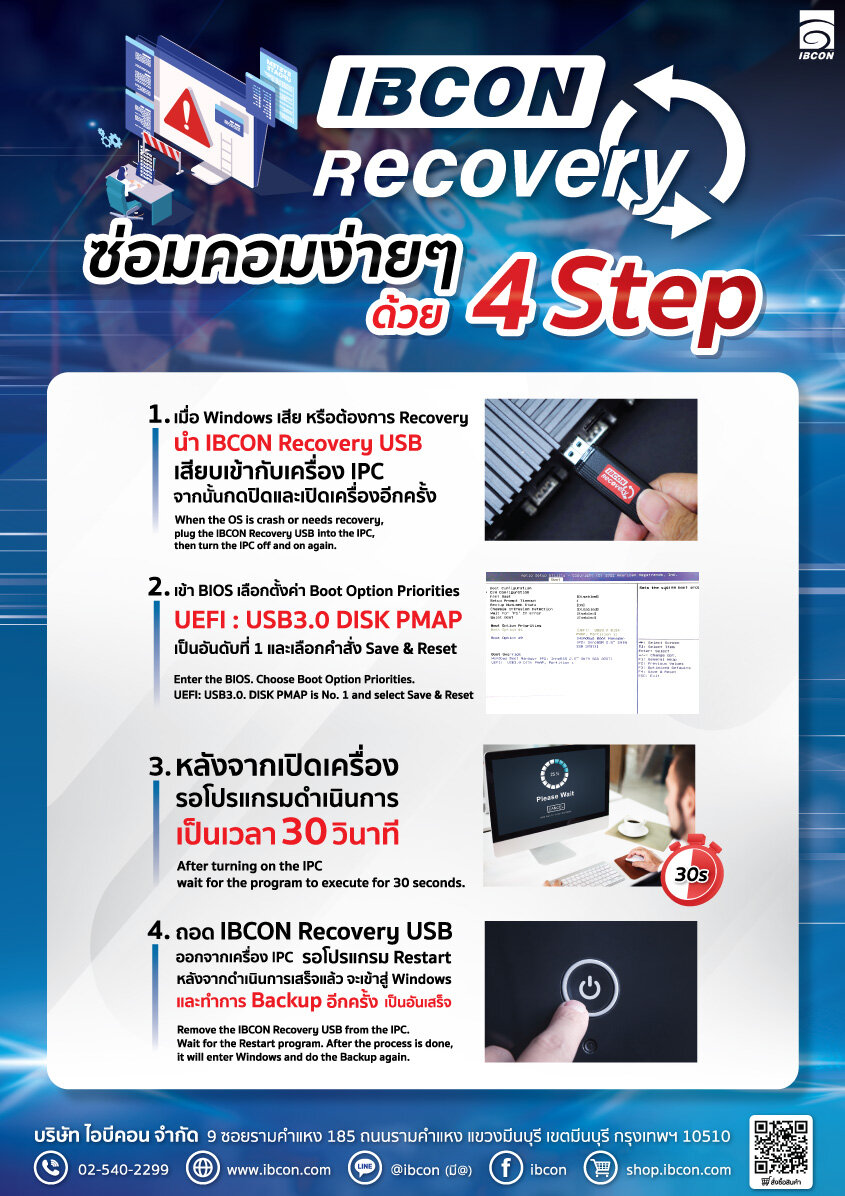 IBCON Recovery function with USB - IBCON