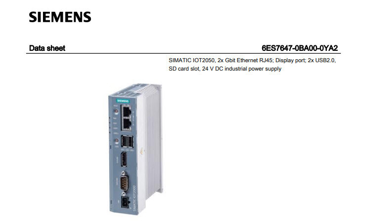 Siemens SIMATIC IOT2050 Basic (6ES7647-0BA00-0YA2) - IBCON