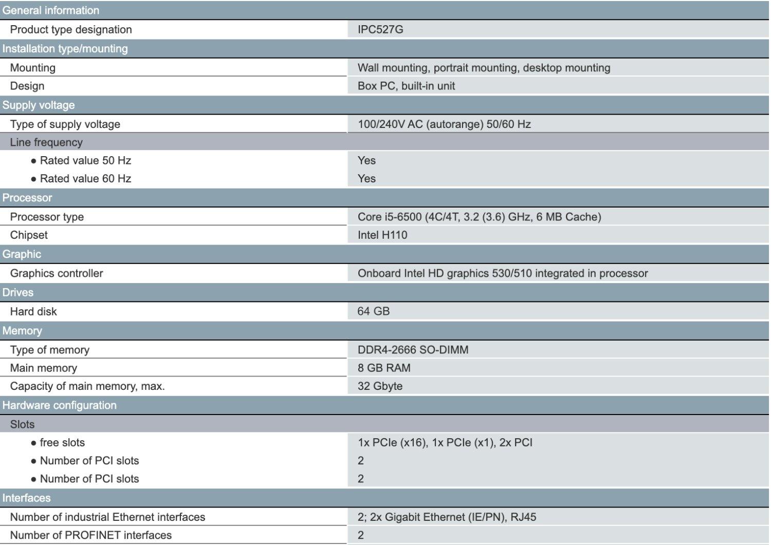[SET] Siemens IPC527G CPU Core i5 (6AG4025-0CL10-0BA0) - IBCON
