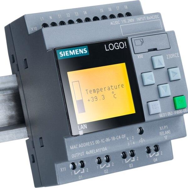 Mini PLC : LOGO! 230RCE V8.3 8DI 4RO Modbus/TCP