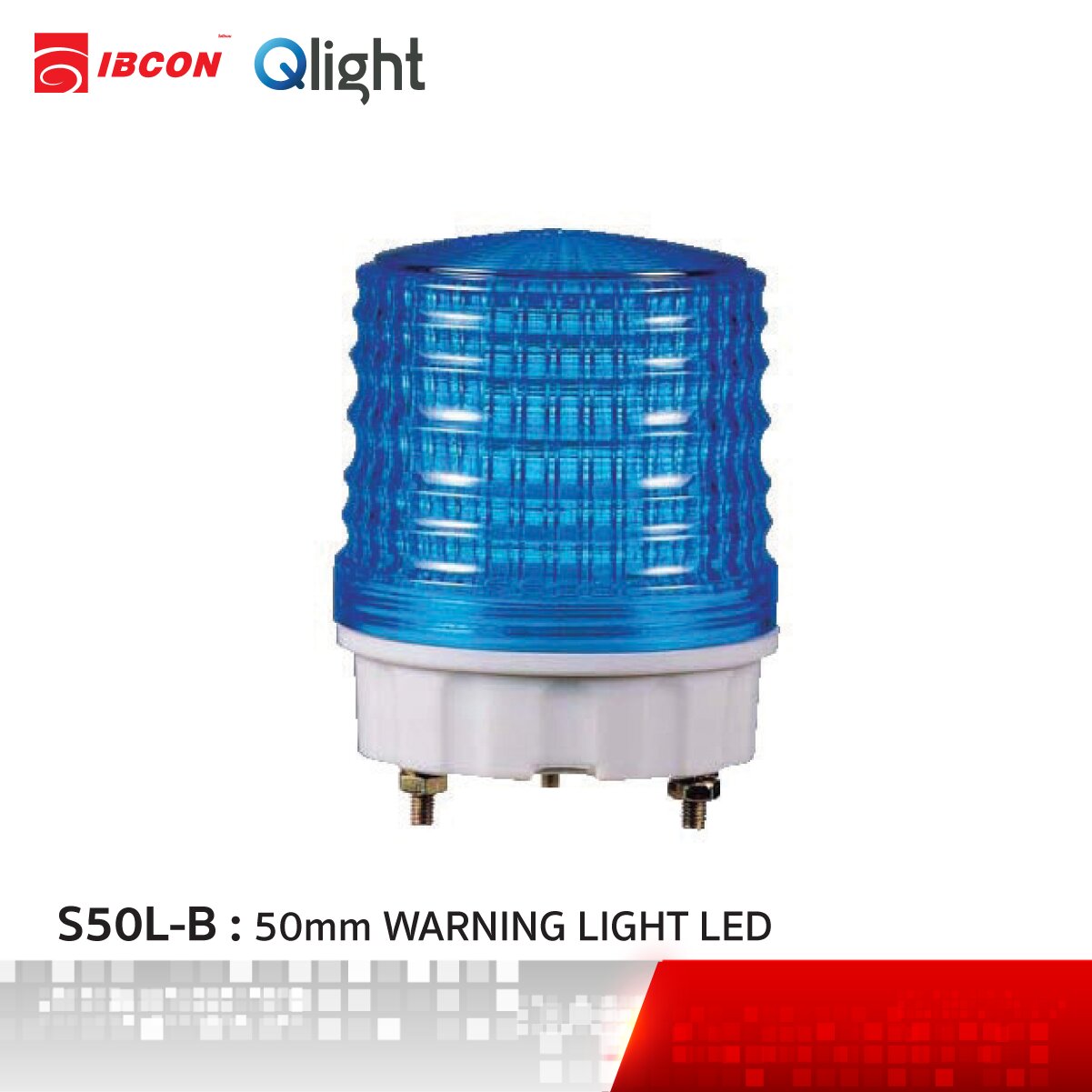 [S50L] Ø50mm LED Steady/Flashing Signal Light - IBCON