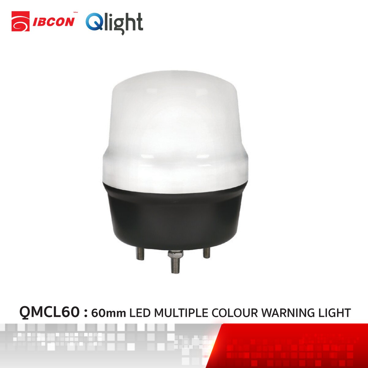 [QMCL60] Ø60mm Multiple Color LED Steady Signal Light with Seven Color Options - IBCON