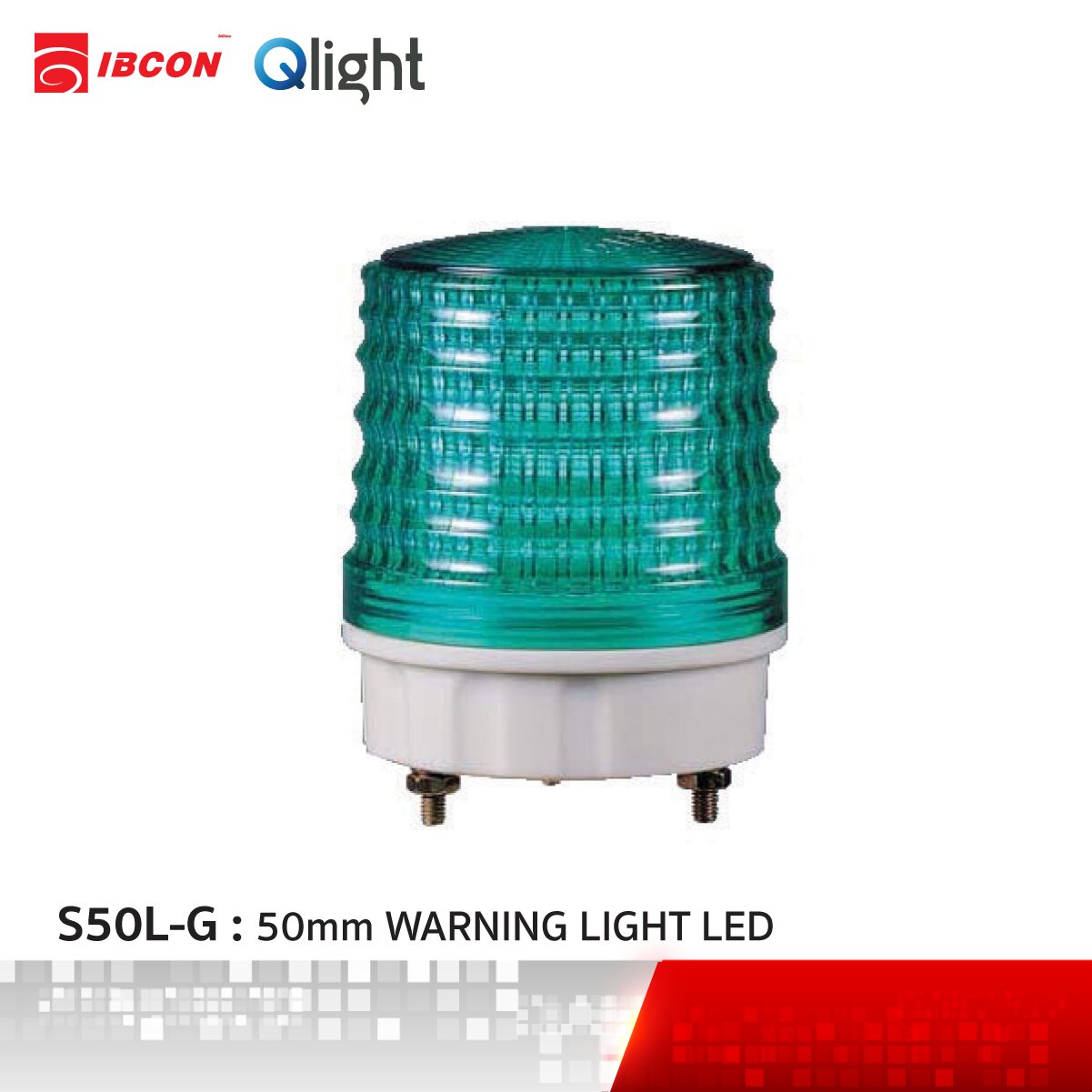 [S50L] Ø50mm LED Steady/Flashing Signal Light - IBCON