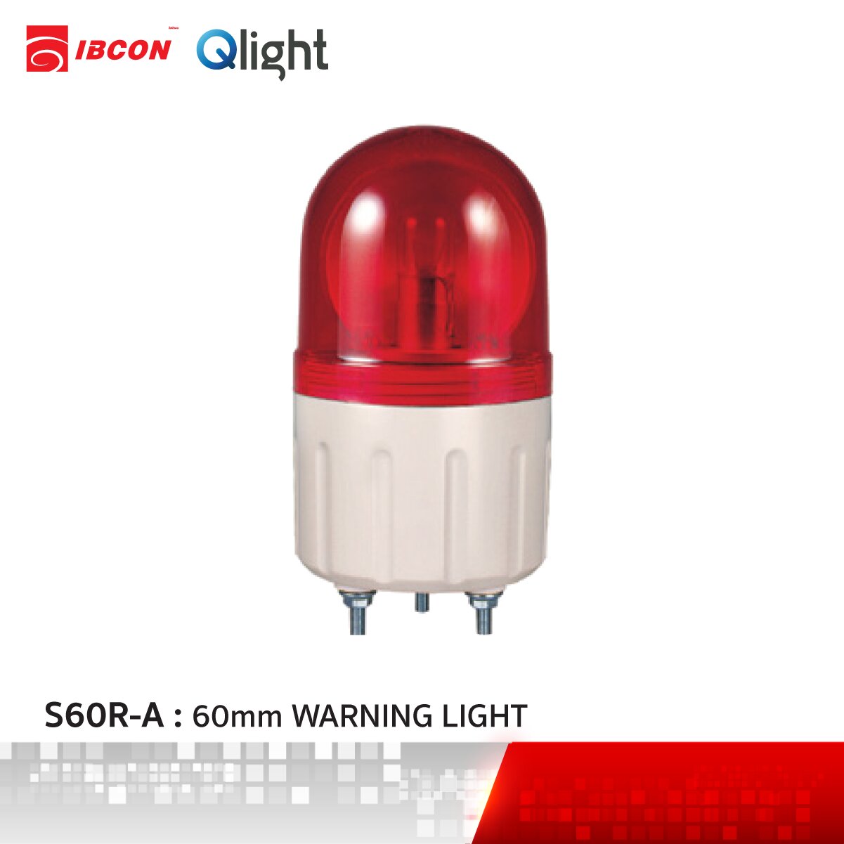 [S60R] Ø60mm Bulb Revolving Warning Light - IBCON